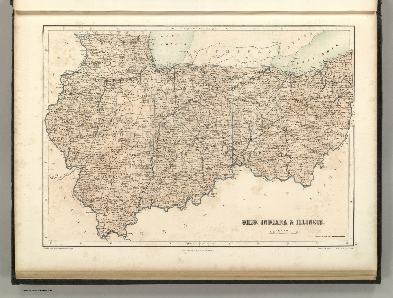 Ohio, Indiana & Illinois. - David Rumsey Historical Map Collection