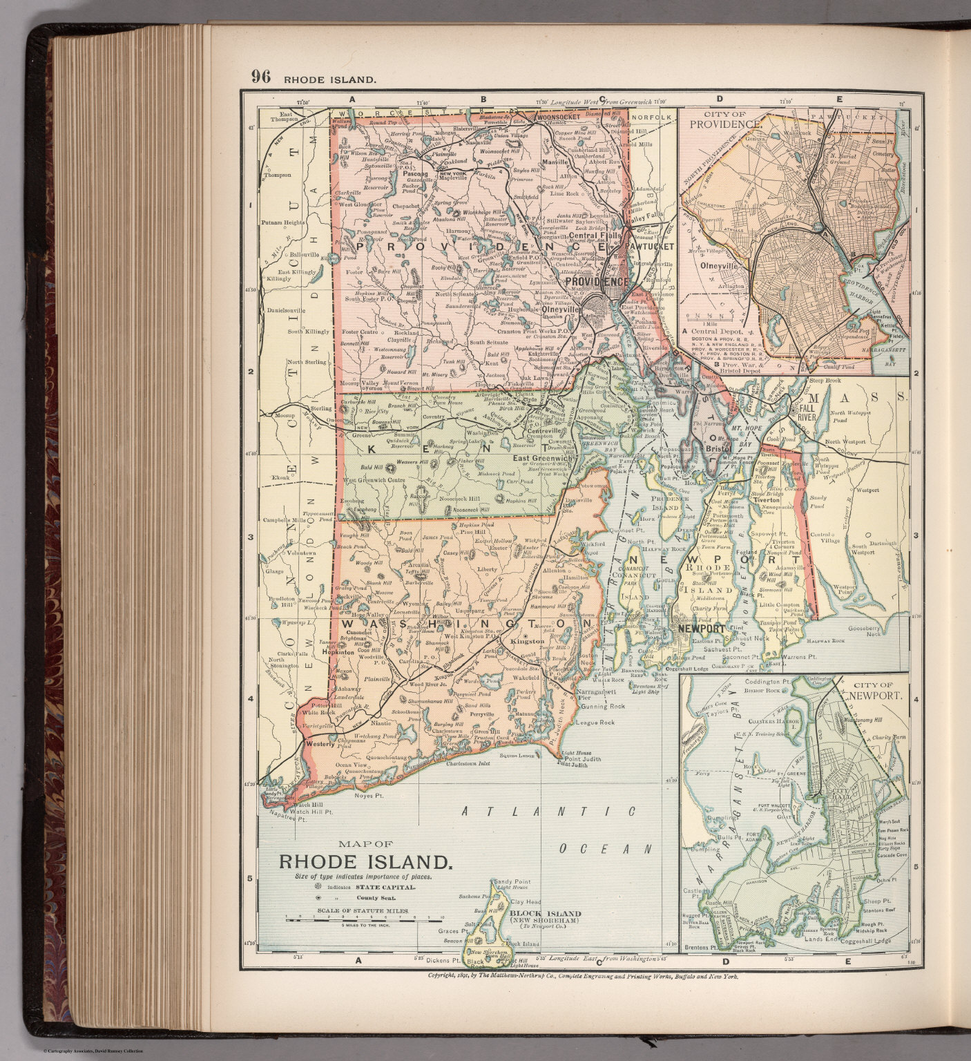 Map of Rhode Island, 96 - David Rumsey Historical Map Collection