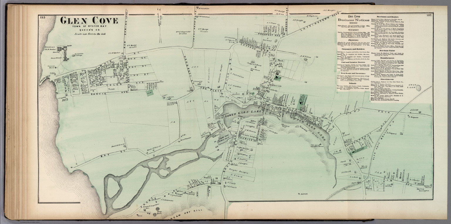 Glen Cove in Oyster Bay. Long Island. - David Rumsey Historical Map ...