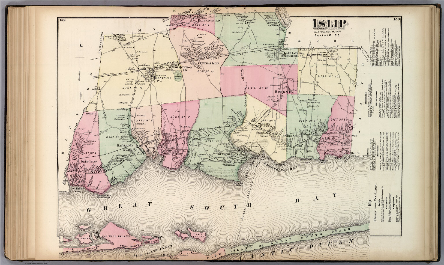 Islip. Islip Business Notices. Long Island. - David Rumsey Historical ...