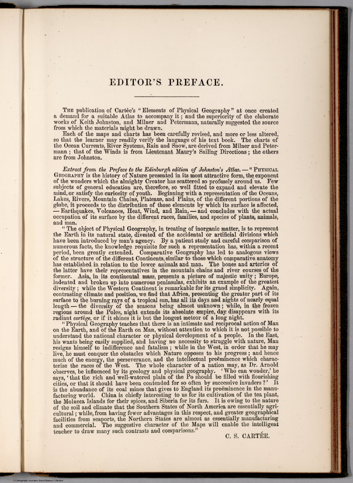 Text Page: Editor's Preface. (by) C.S. Cartee - David Rumsey Historical ...