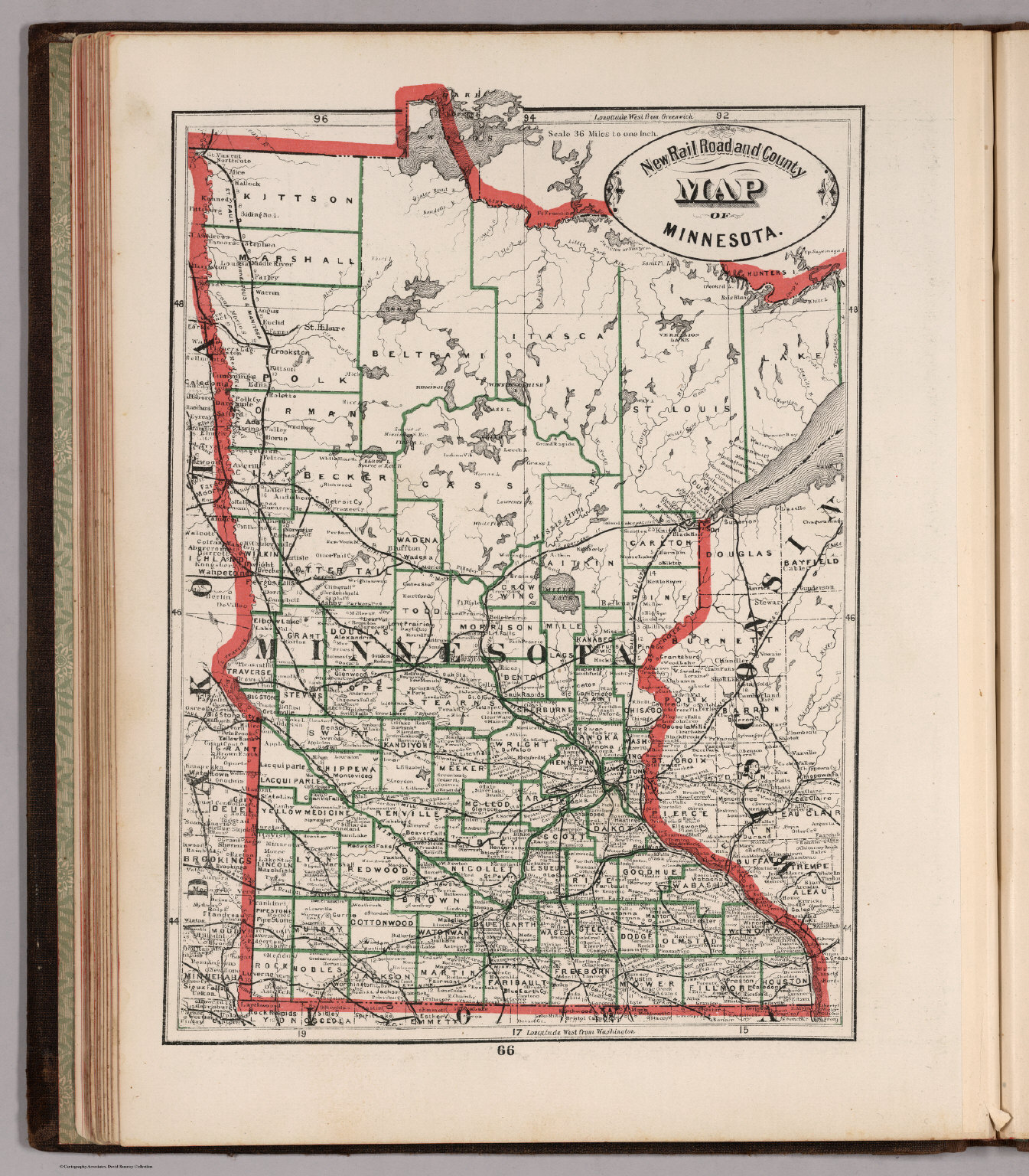 New Rail Road and County Map of Minnesota. - David Rumsey Historical ...