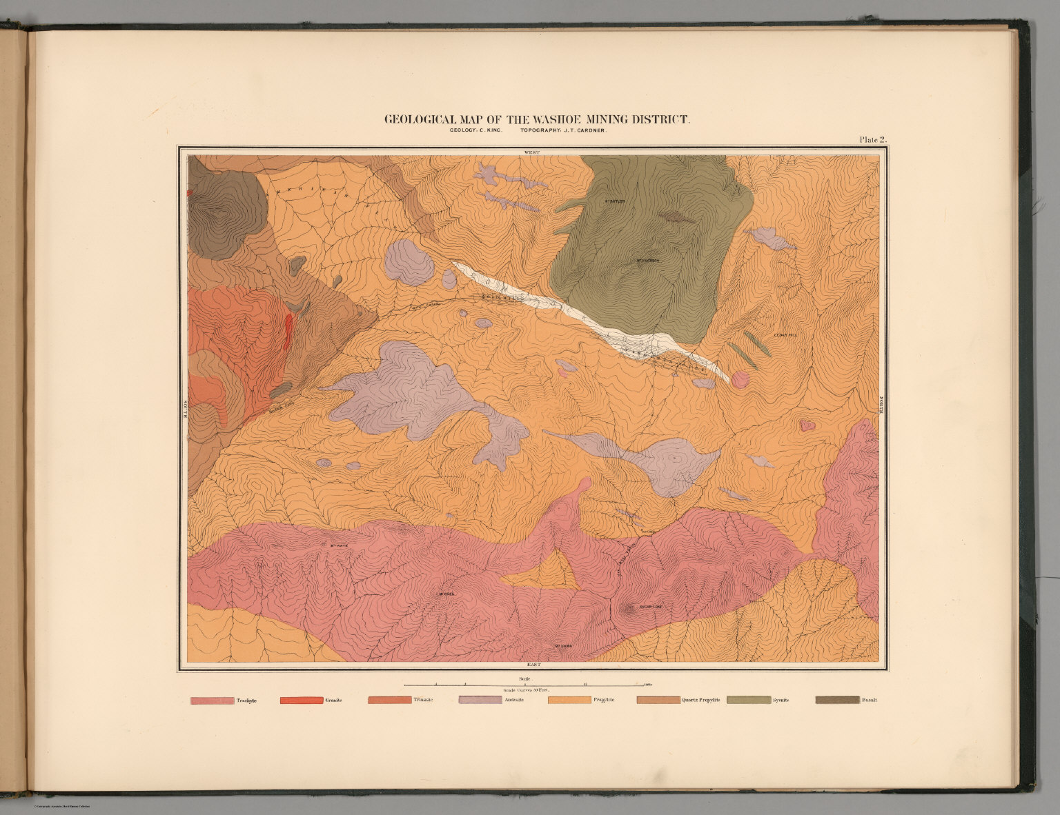 Plate 2. Geological Map of the Washoe Mining District. - David Rumsey ...