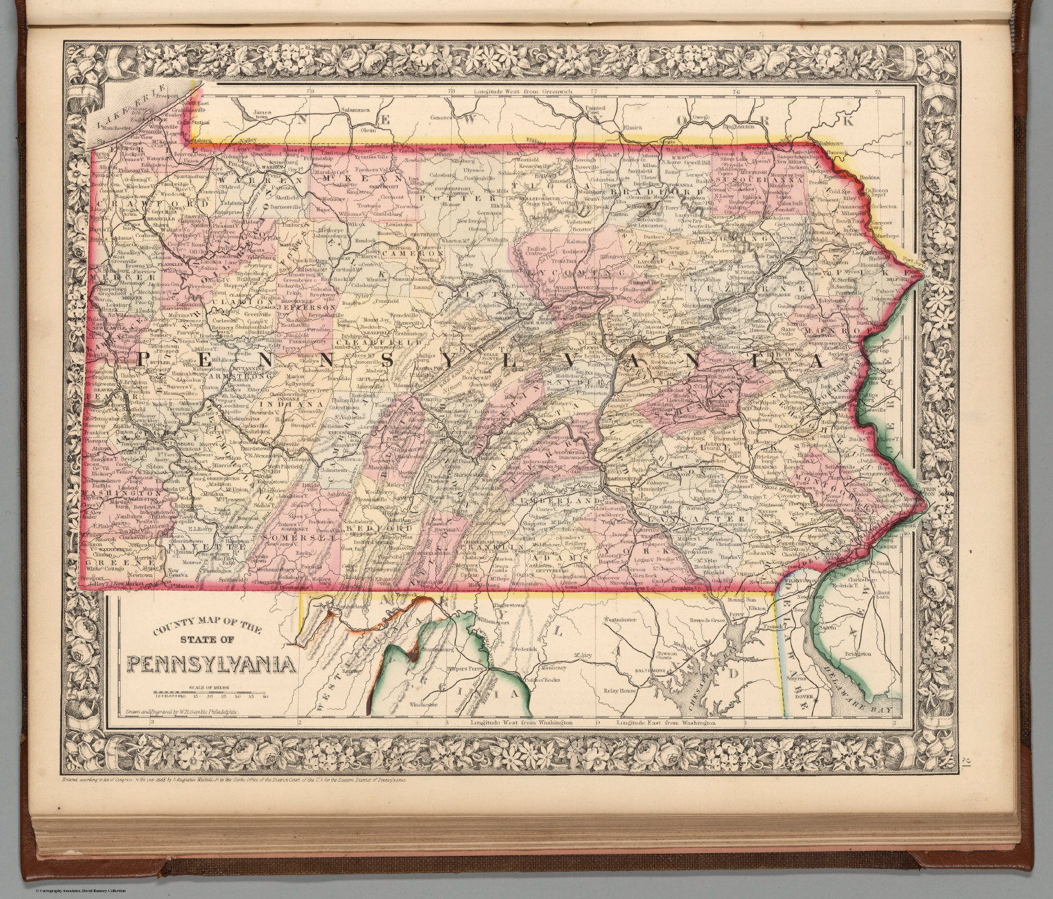 County map of the State of Pennsylvania - David Rumsey Historical Map ...