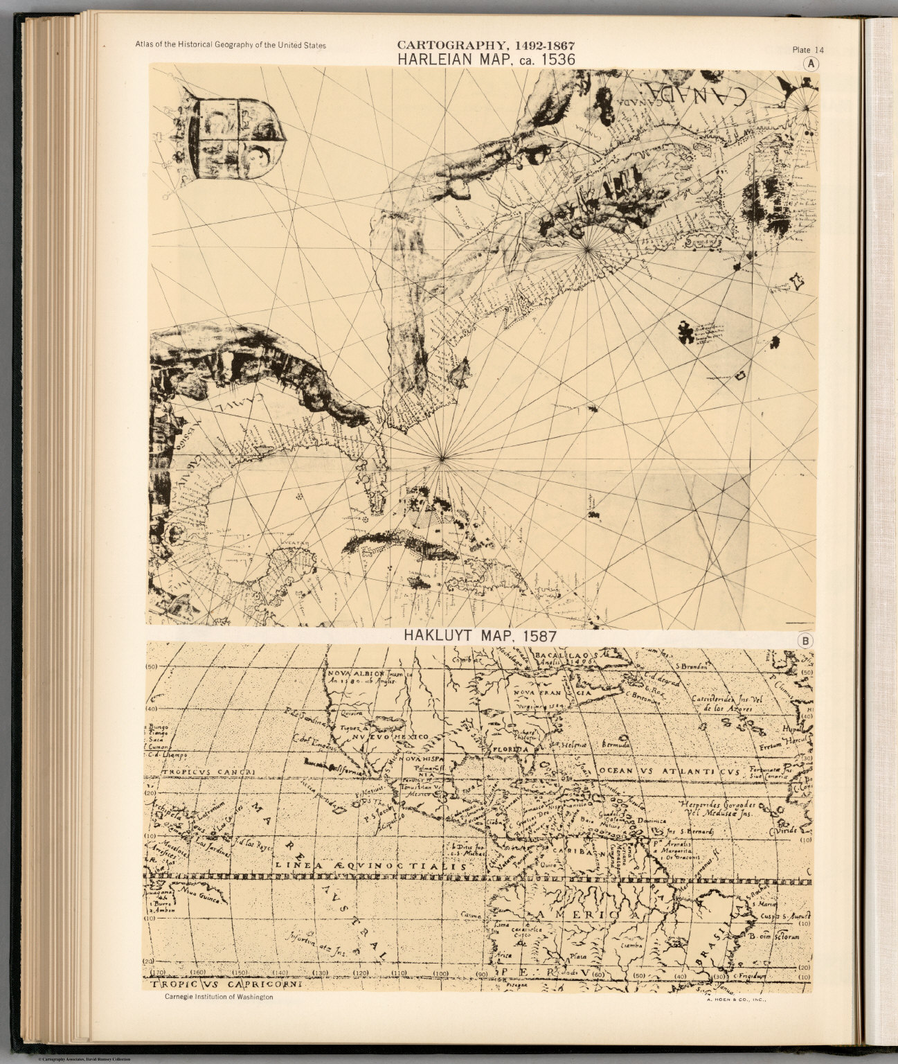 Plate 14. Facsimile Cartography 1492-1867. Harleian Map ca. 1536 ...