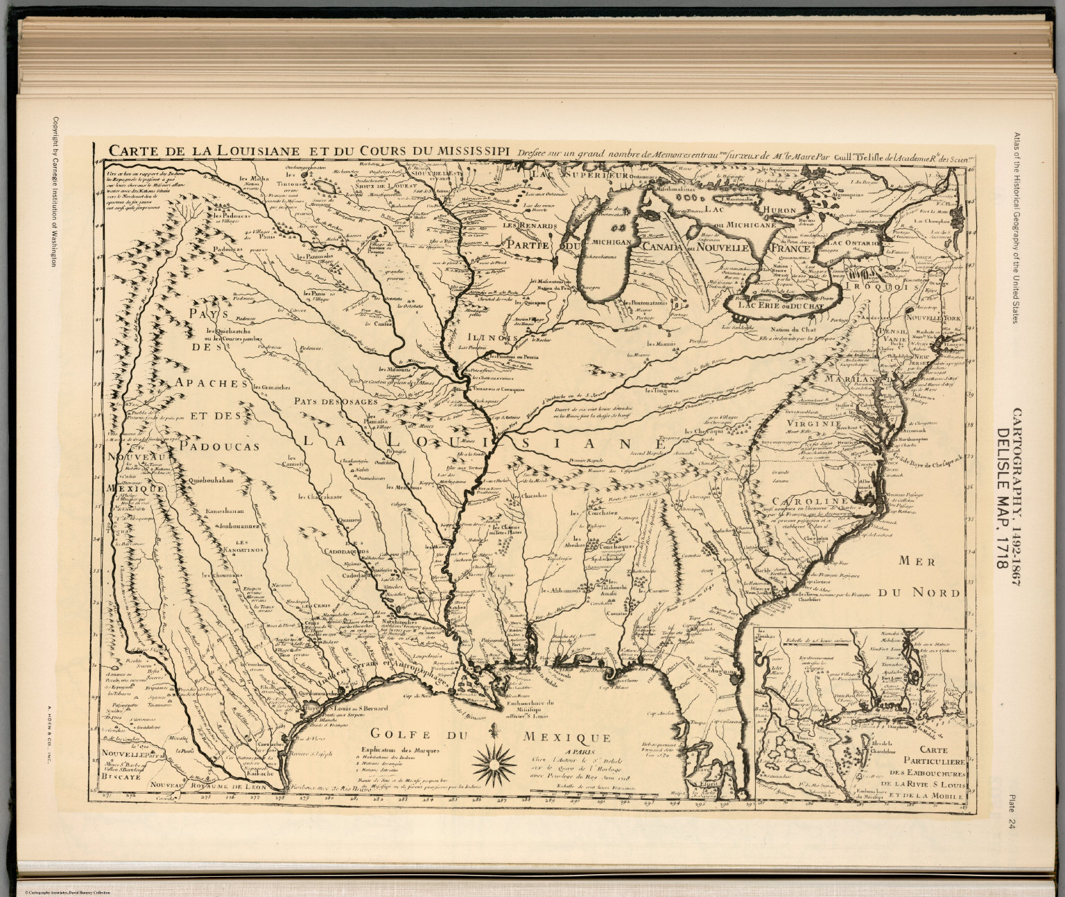 Plate 24. Facsimile Cartography 1492-1867. Delisle Map, 1718. - David ...