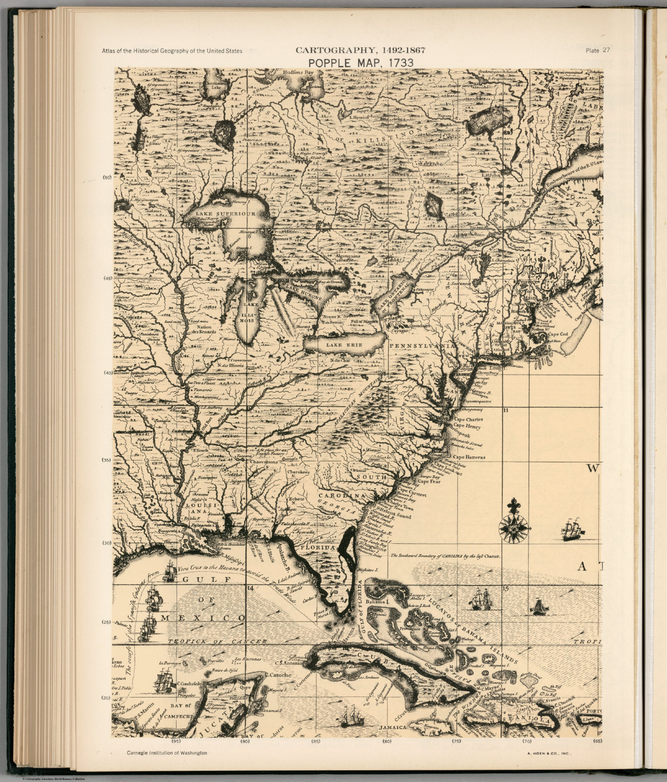 Plate 27. Facsimile Cartography 1492-1867. Popple Map, 1733. - David ...