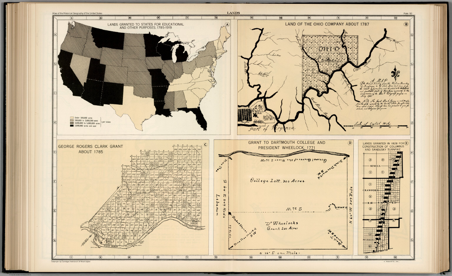 Plate 50. Facsimile Map of Land Grants 1785 - 1828. - David Rumsey ...