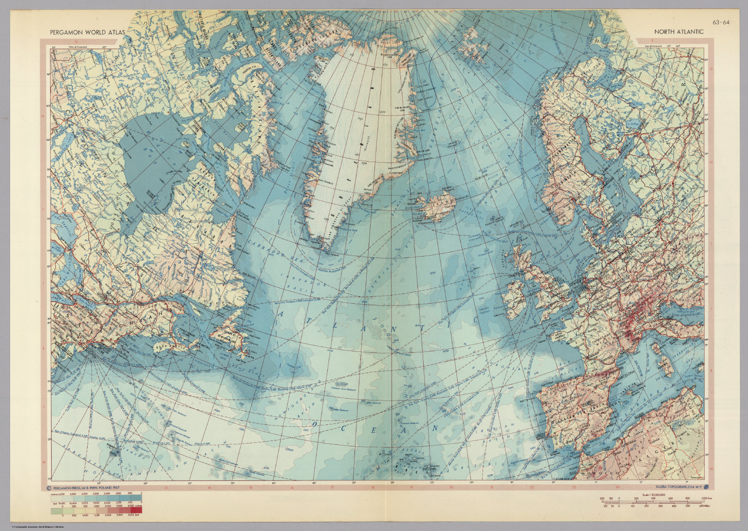 North Atlantic. Pergamon World Atlas. - David Rumsey Historical Map ...