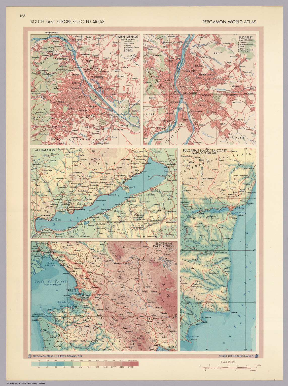 South East Europe, Selected Areas. Pergamon World Atlas. - David Rumsey ...