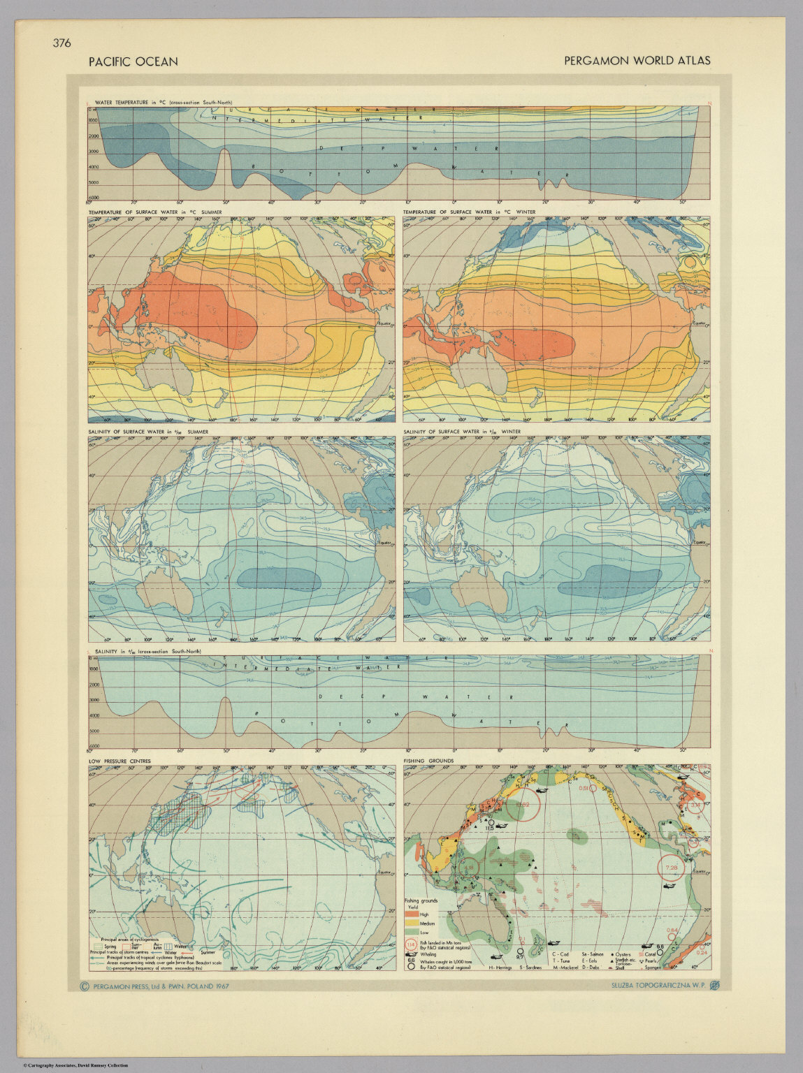 Pacific Ocean. Pergamon World Atlas. - David Rumsey Historical Map ...
