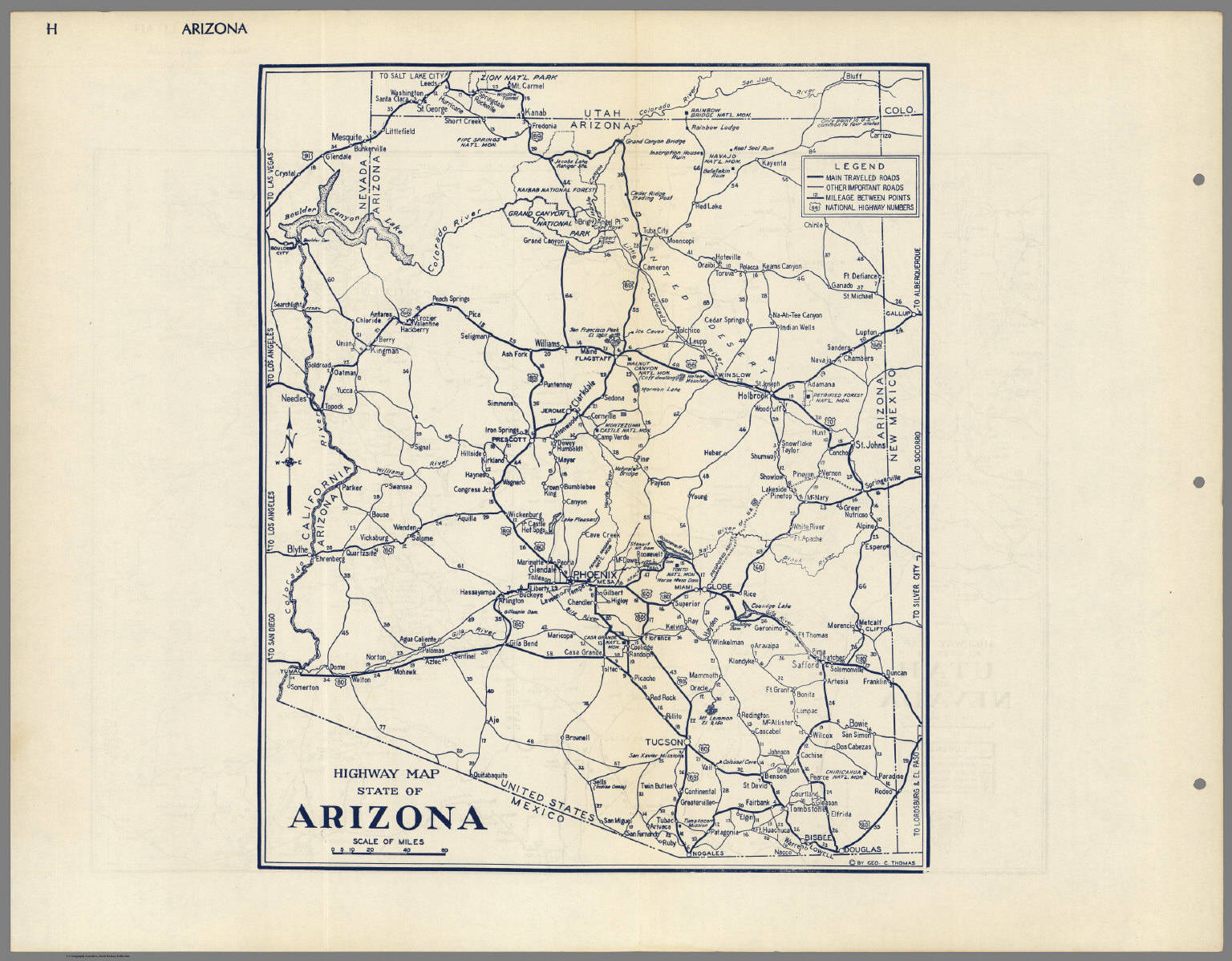 Highway Map State of Arizona. - David Rumsey Historical Map Collection