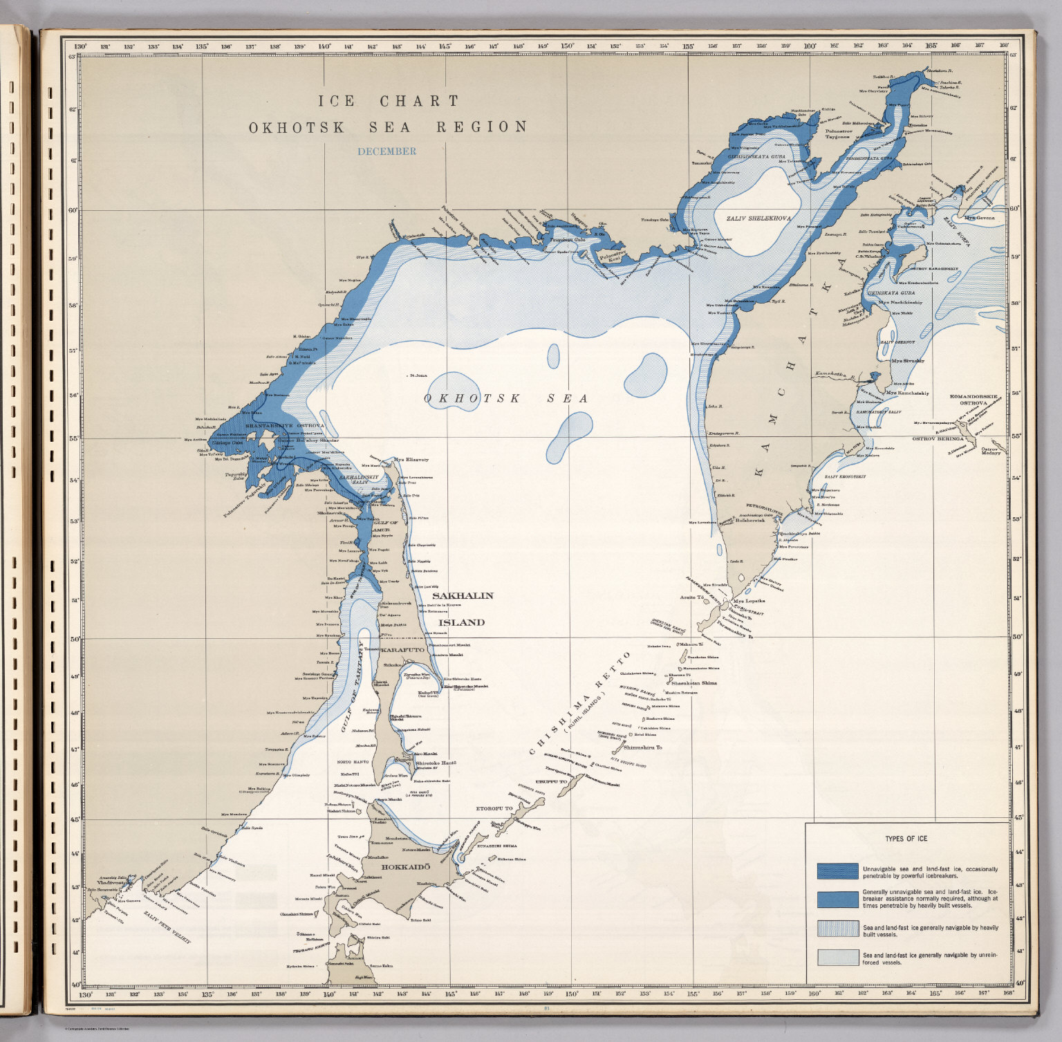 Ice Chart, Okhotsk Sea Region, December. - David Rumsey Historical Map ...