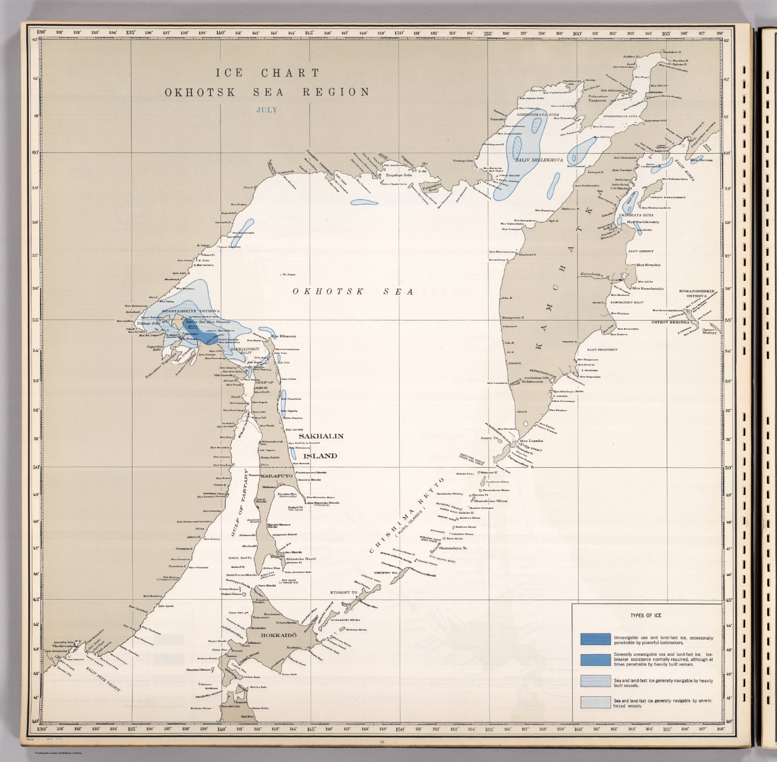 Ice Chart, Okhotsk Sea Region, July. - David Rumsey Historical Map ...