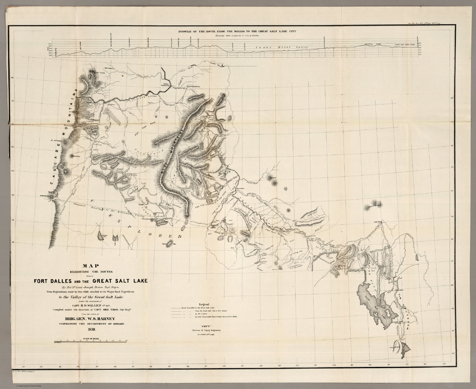The Routes between Fort Dalles And The Great Salt Lake - David Rumsey ...