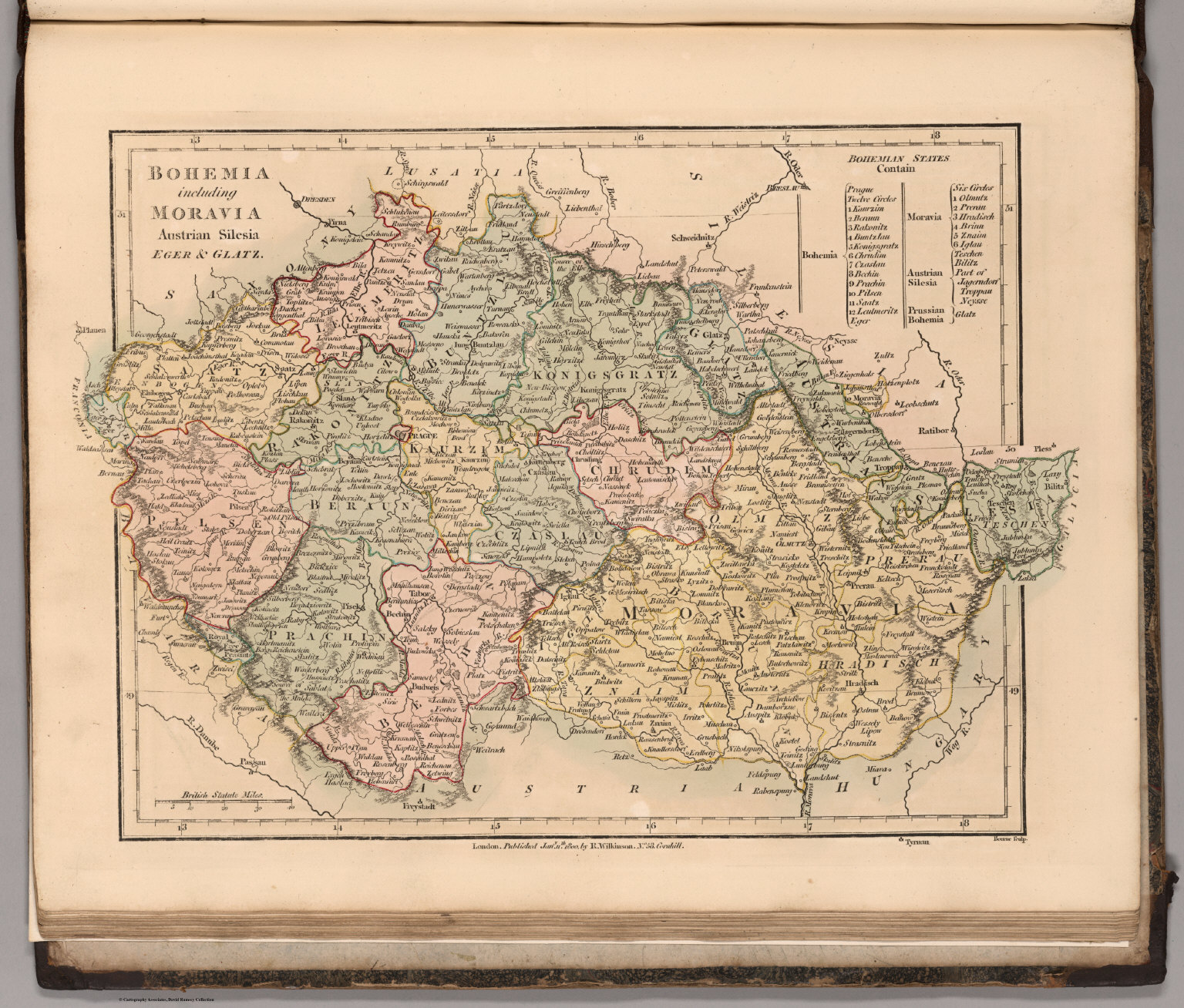 Bohemia including Moravia Austrian Silesia Eger & Glatz. - David Rumsey ...