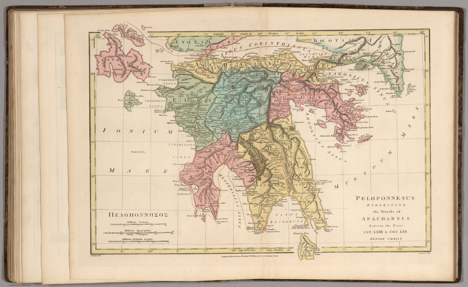 Peloponnesus Exhibiting the Travels of Anacharsis between the Years 363 ...