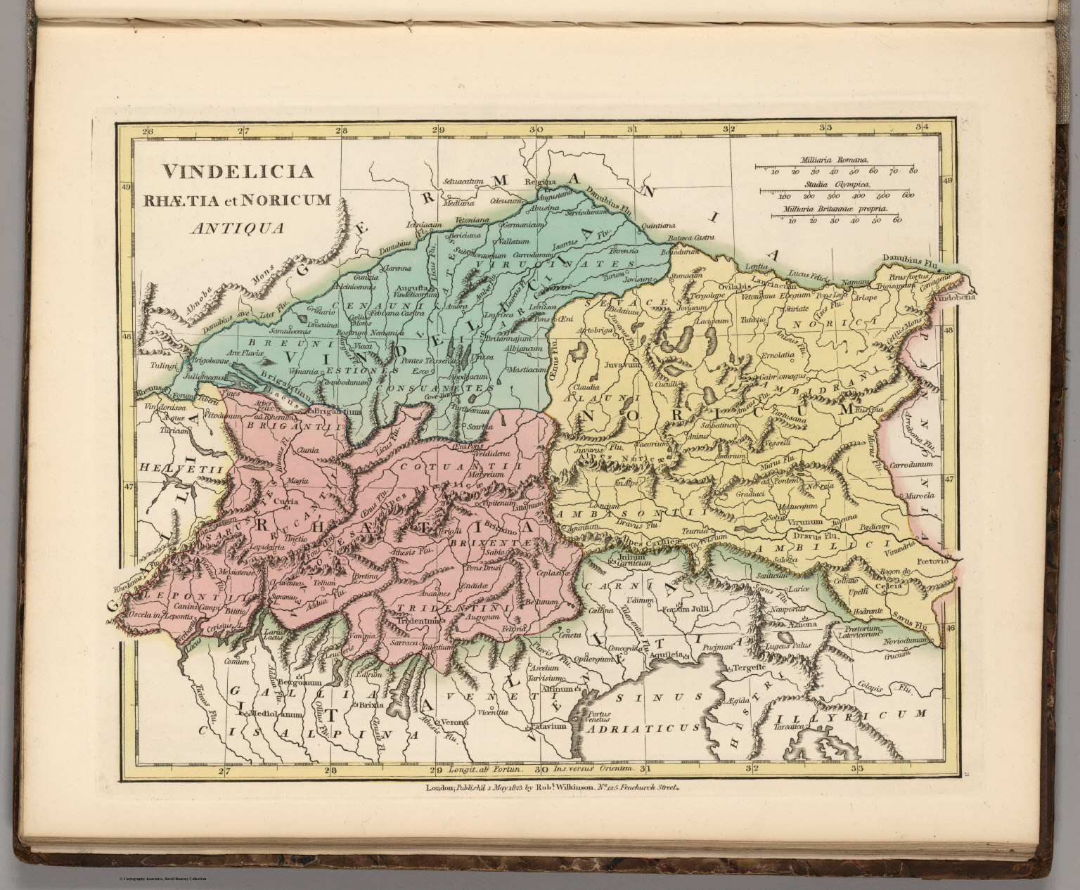 Vindelicia, Rhaetia et Noricum Antiqua. - David Rumsey Historical Map ...