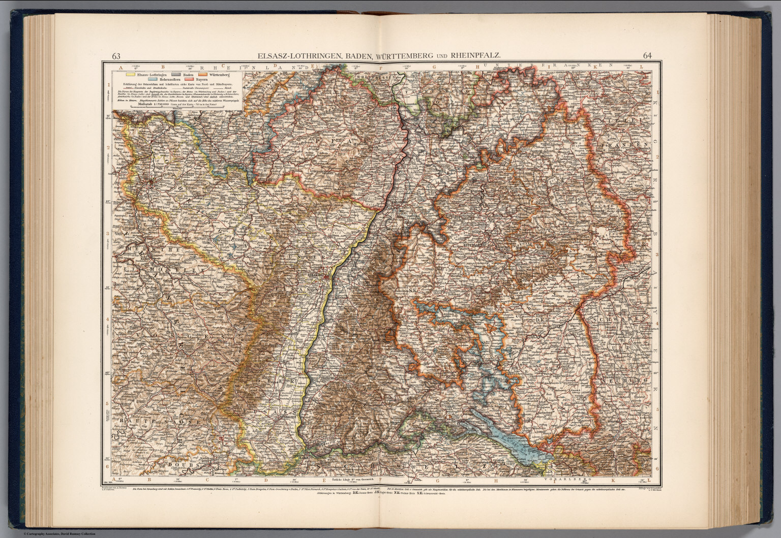 Elsasz-Lothringen, Baden, Wurttemberg und Rheinpfalz - David Rumsey ...
