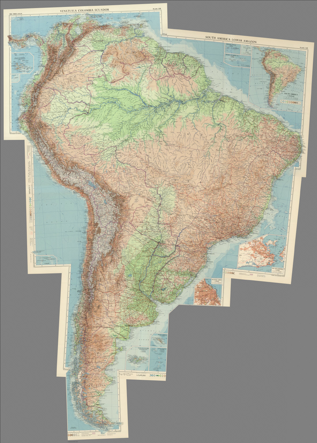 Composite: South America, Plate 115 - 119, Vol. V - David Rumsey ...