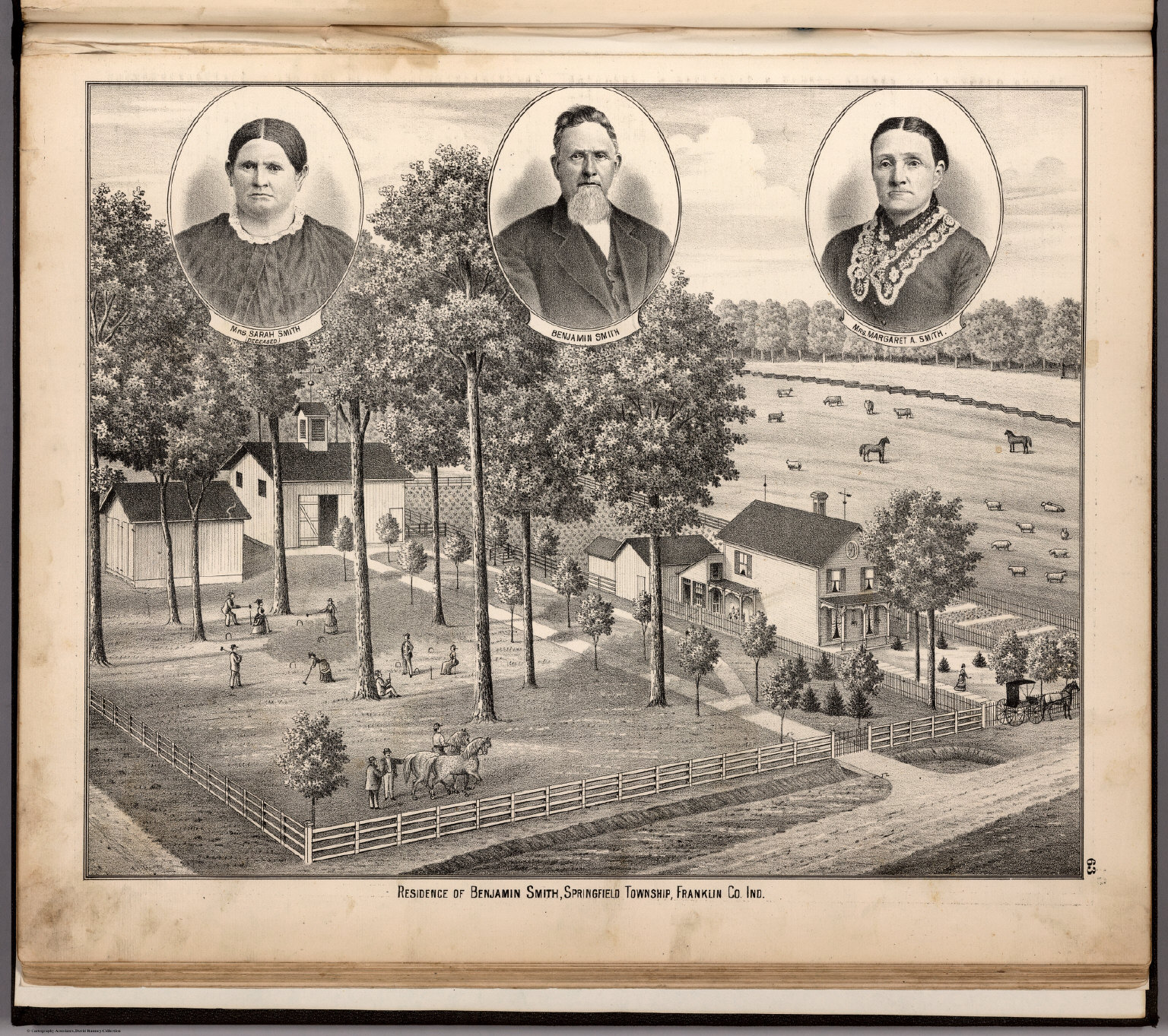 View: Residence of Benjamin Smith, Franklin County, Indiana. (Portrait ...