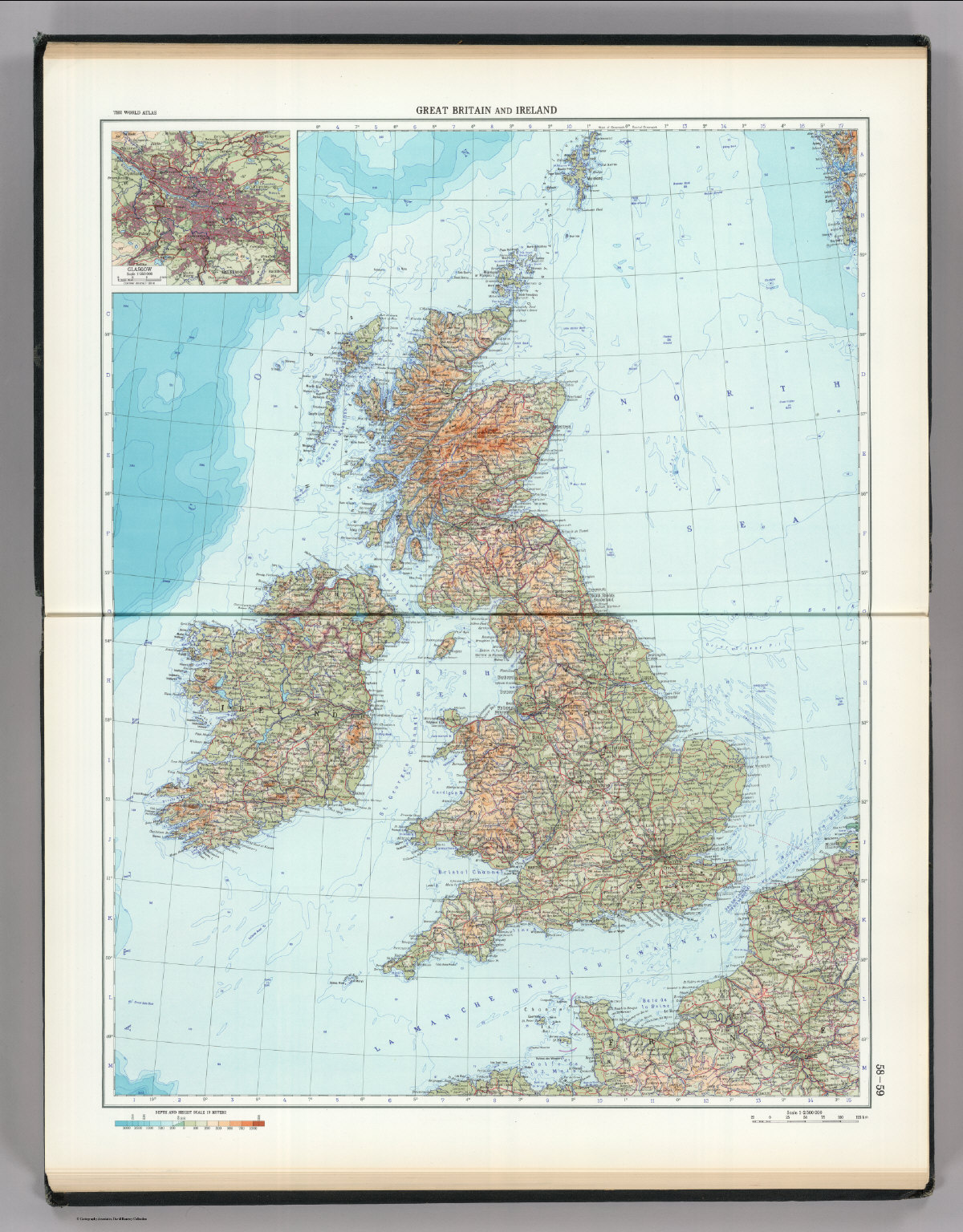 58-59. Great Britain and Ireland. The World Atlas. - David Rumsey ...