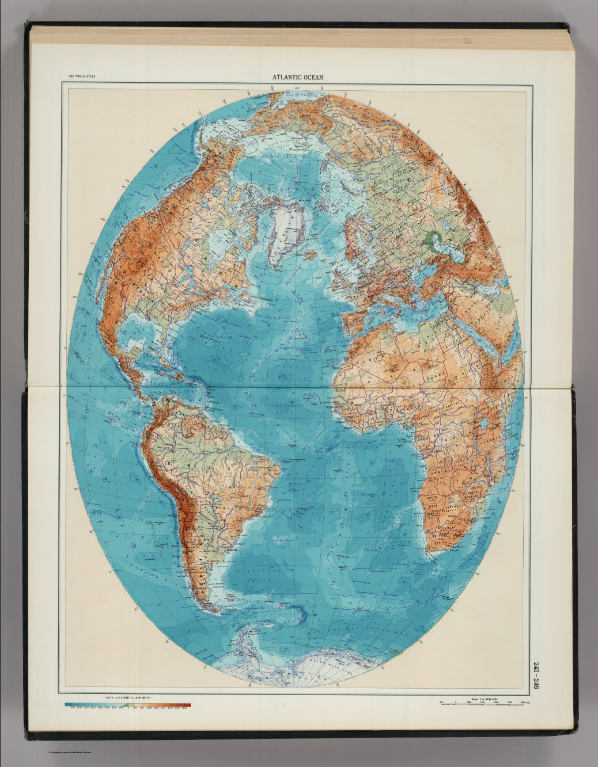 245-246. Atlantic Ocean. The World Atlas. - David Rumsey Historical Map ...