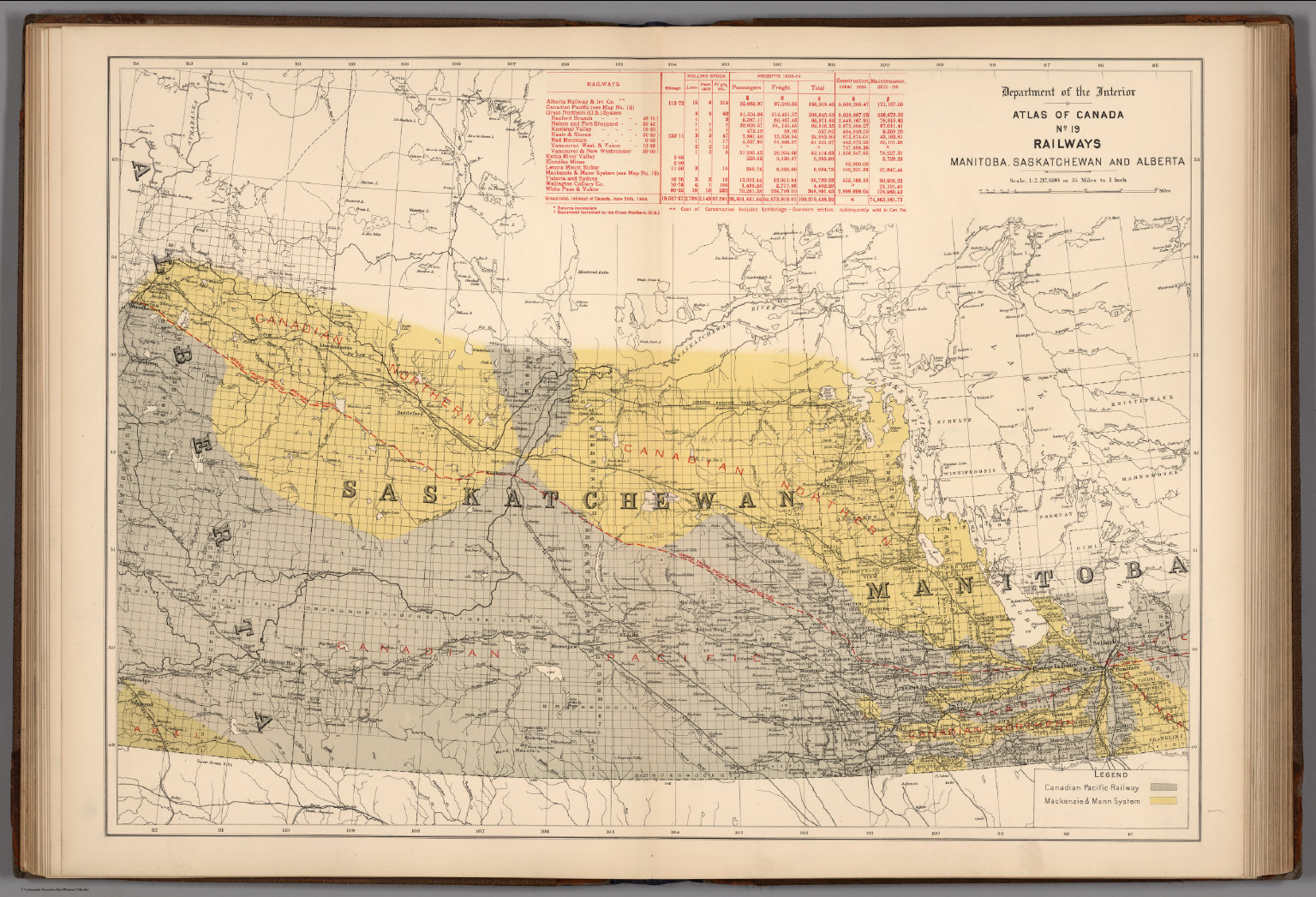 No.19, Railways: Manitoba, Saskatchewan and Alberta - David Rumsey ...