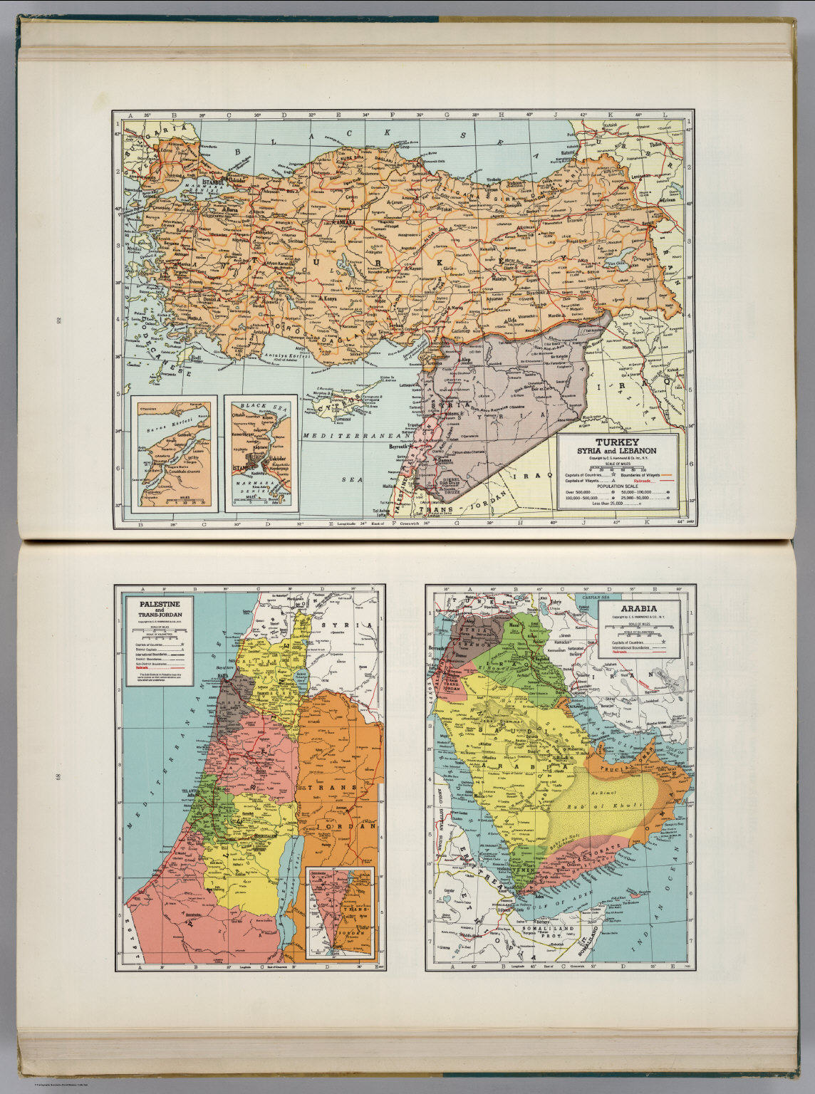 Turkey, Syria, and Lebanon. Palestine and Trans-Jordan. Arabia. - David ...