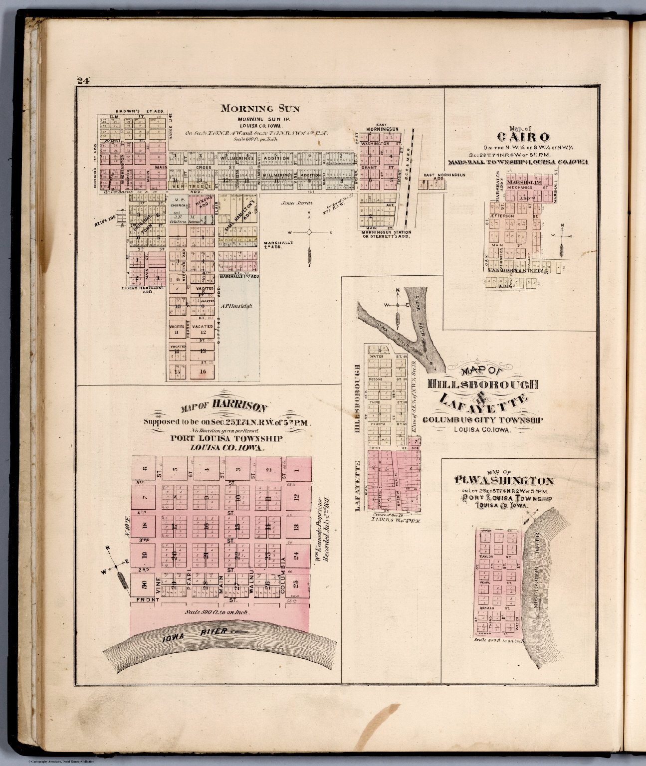 Morning Sun. Cairo. Harrison. Hillsborough & Lafayette. Pt. Washington ...