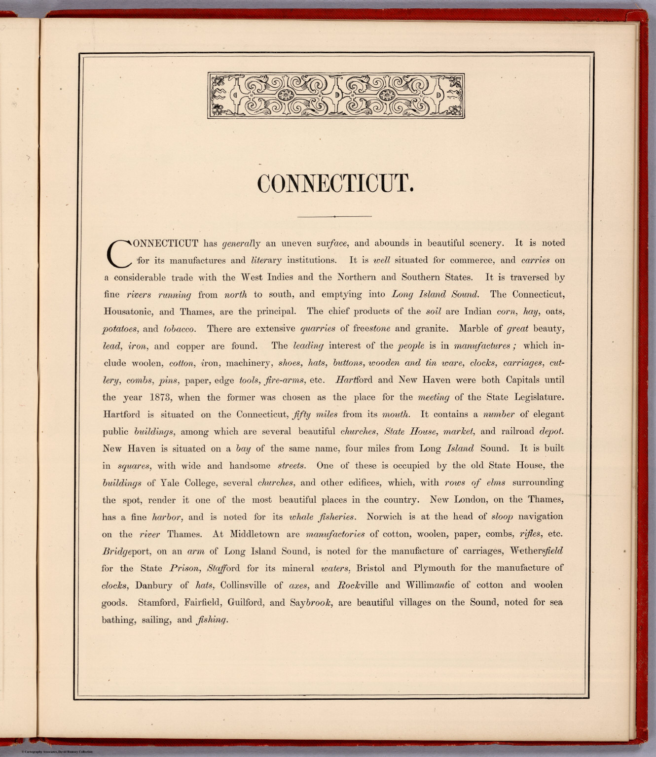Text Page: Connecticut - David Rumsey Historical Map Collection