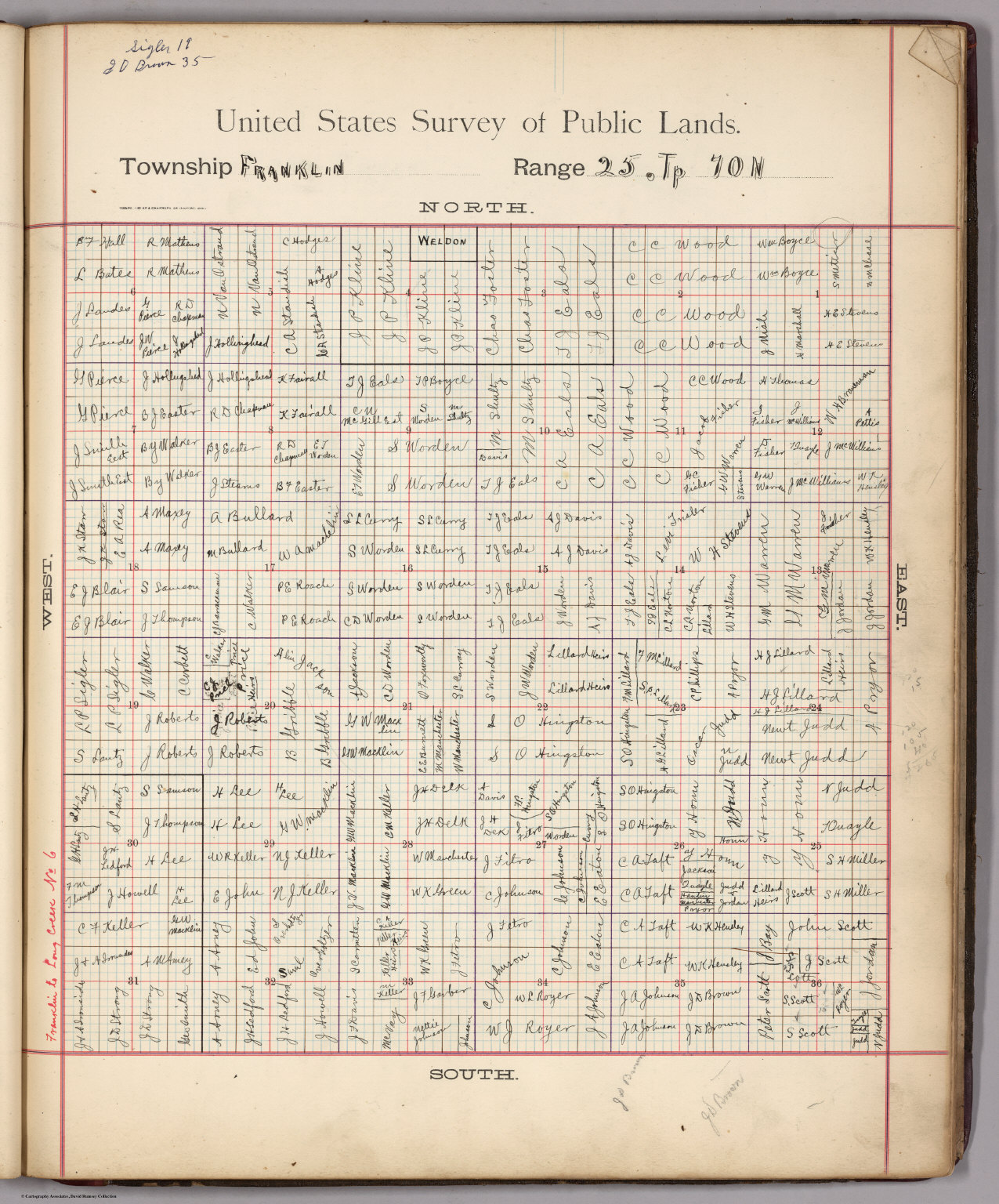 Township Franklin, Range 25 (W), Tp 70 N. (Decatur County, Iowa ...