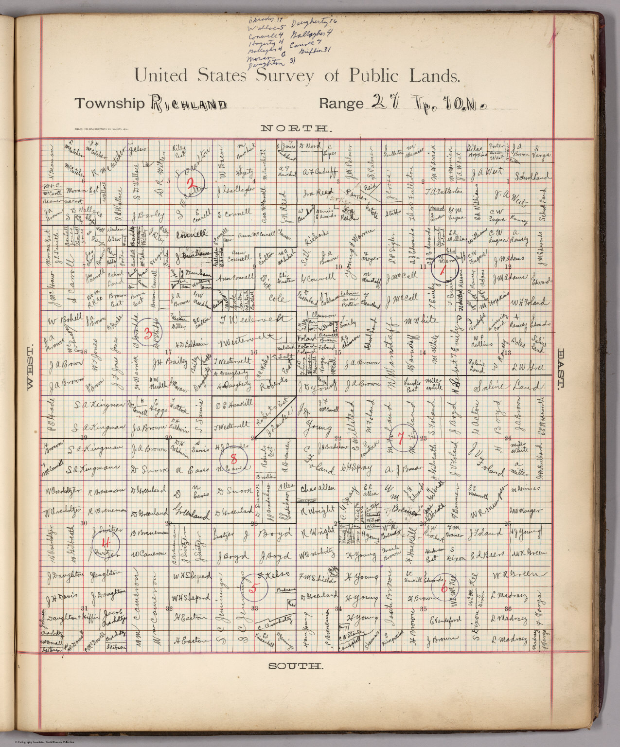 Township Richland, Range 27 (W), Tp. 70 N. (Decatur County, Iowa ...