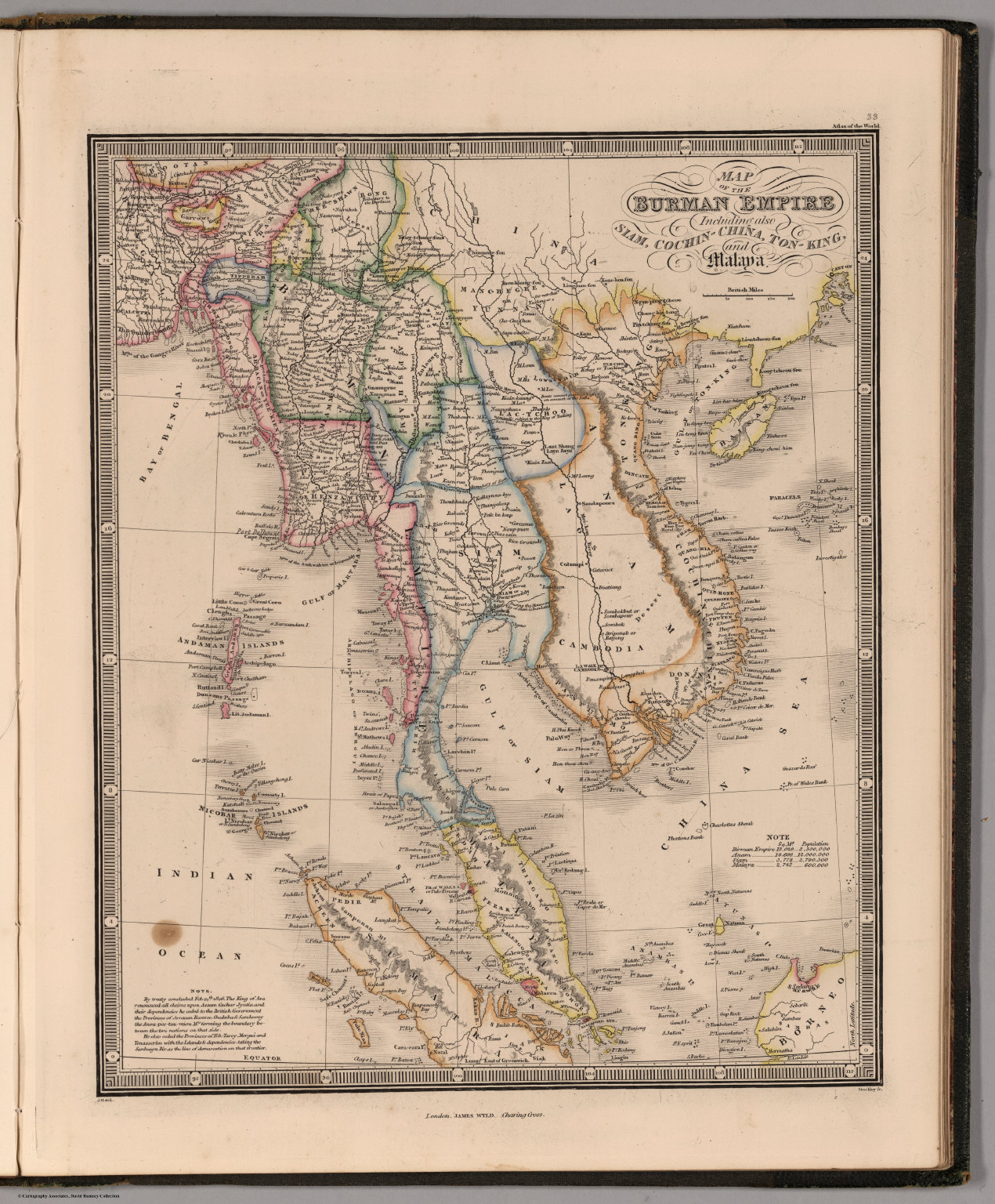 Map of Burma, Siam, Cochin-China and Malaya - David Rumsey Historical ...
