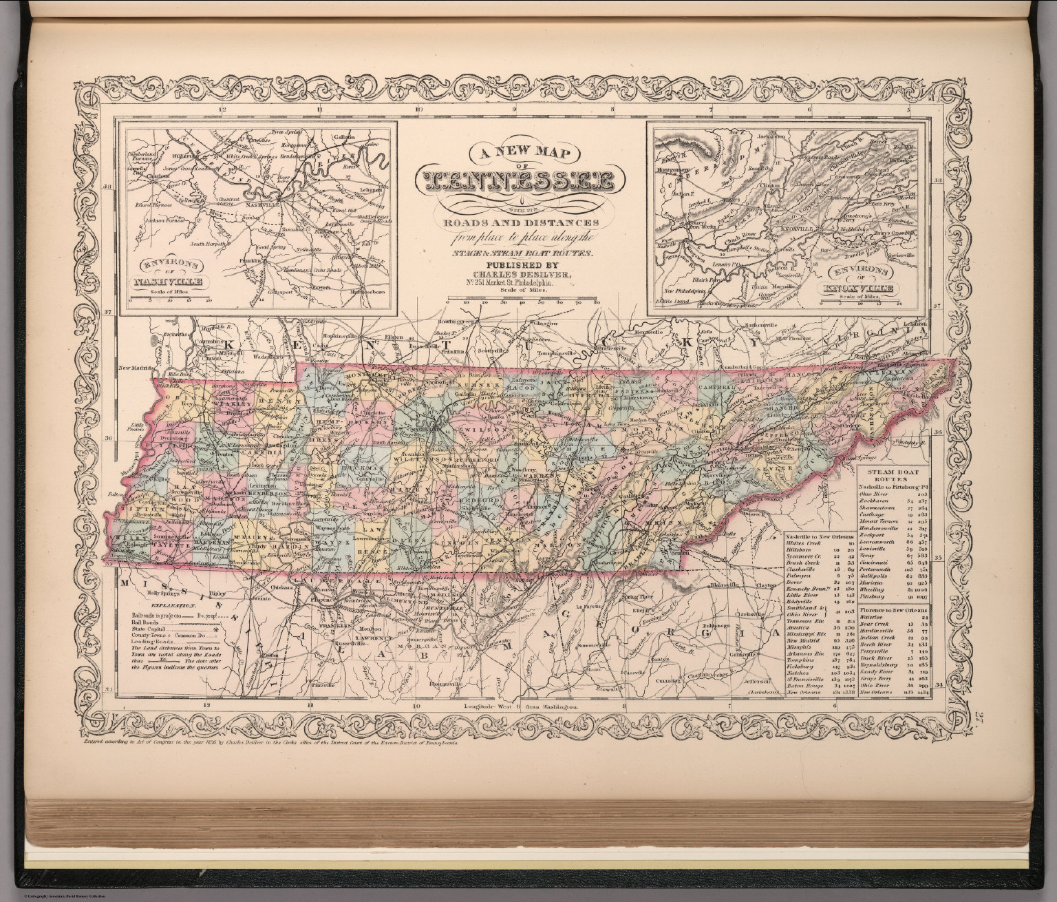 A New Map of Tennessee - David Rumsey Historical Map Collection