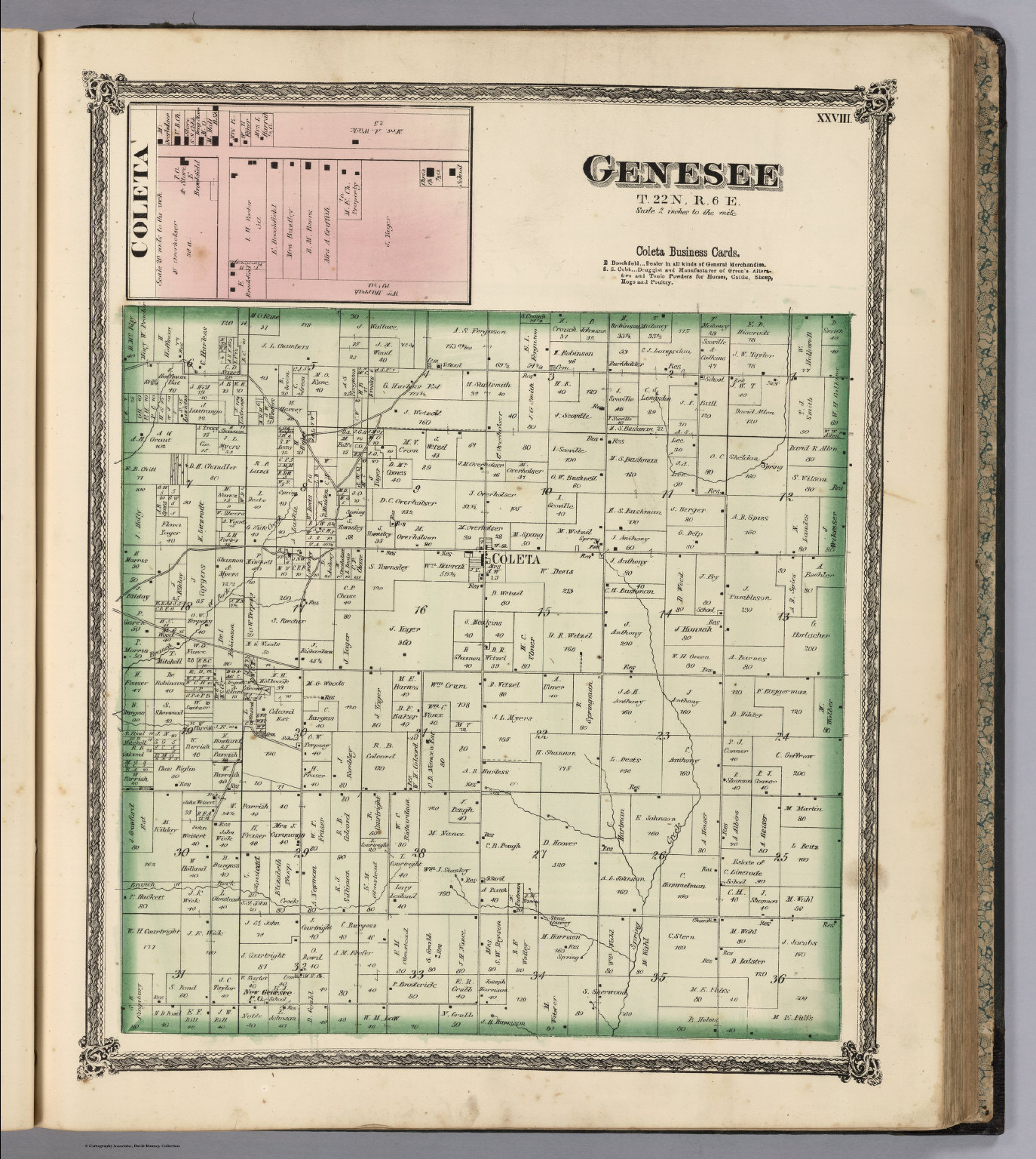Genesee, Whiteside County, Illinois. Coleta. - David Rumsey Historical ...