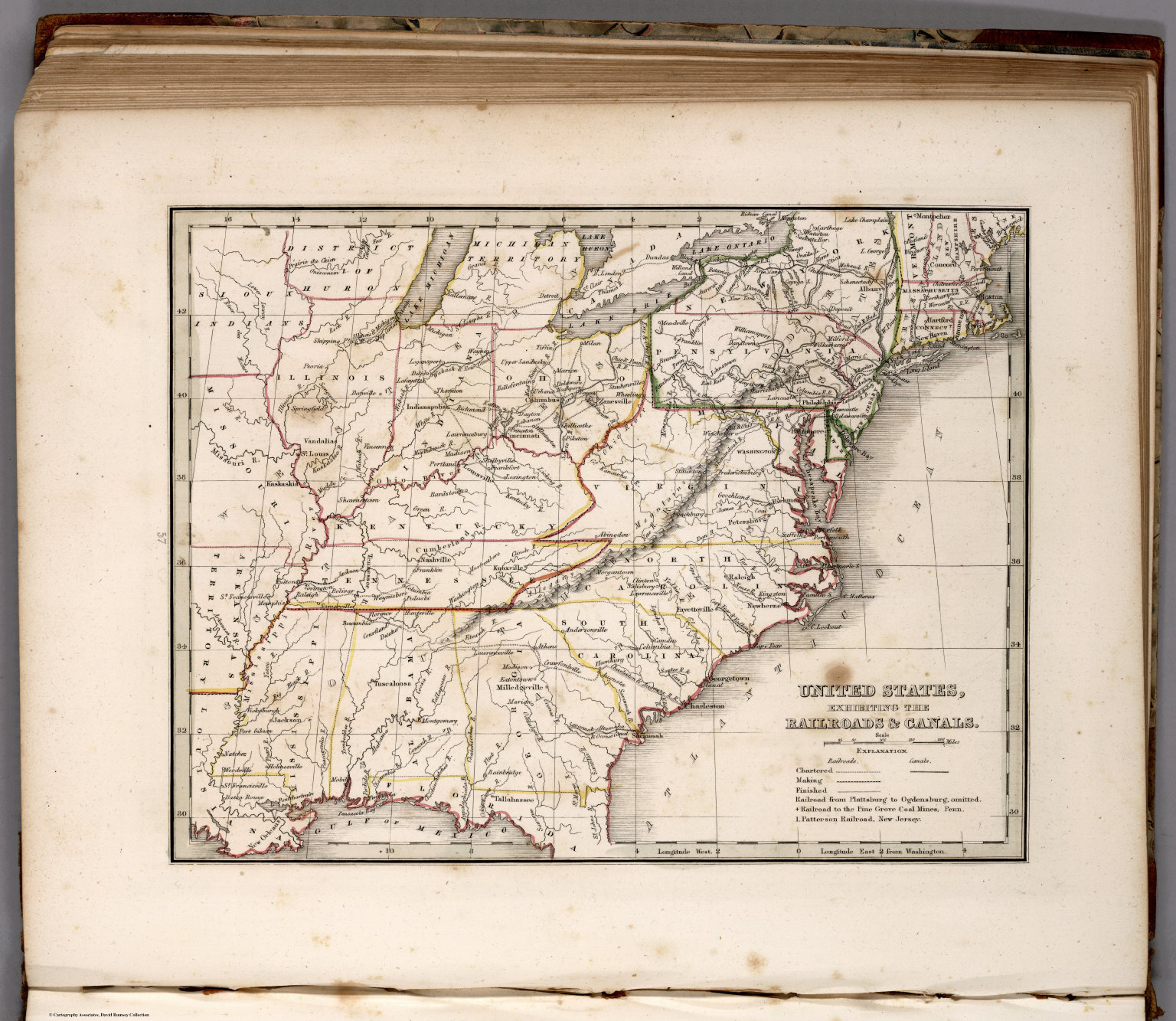 United States, exhibiting the railroads & canals. - David Rumsey ...