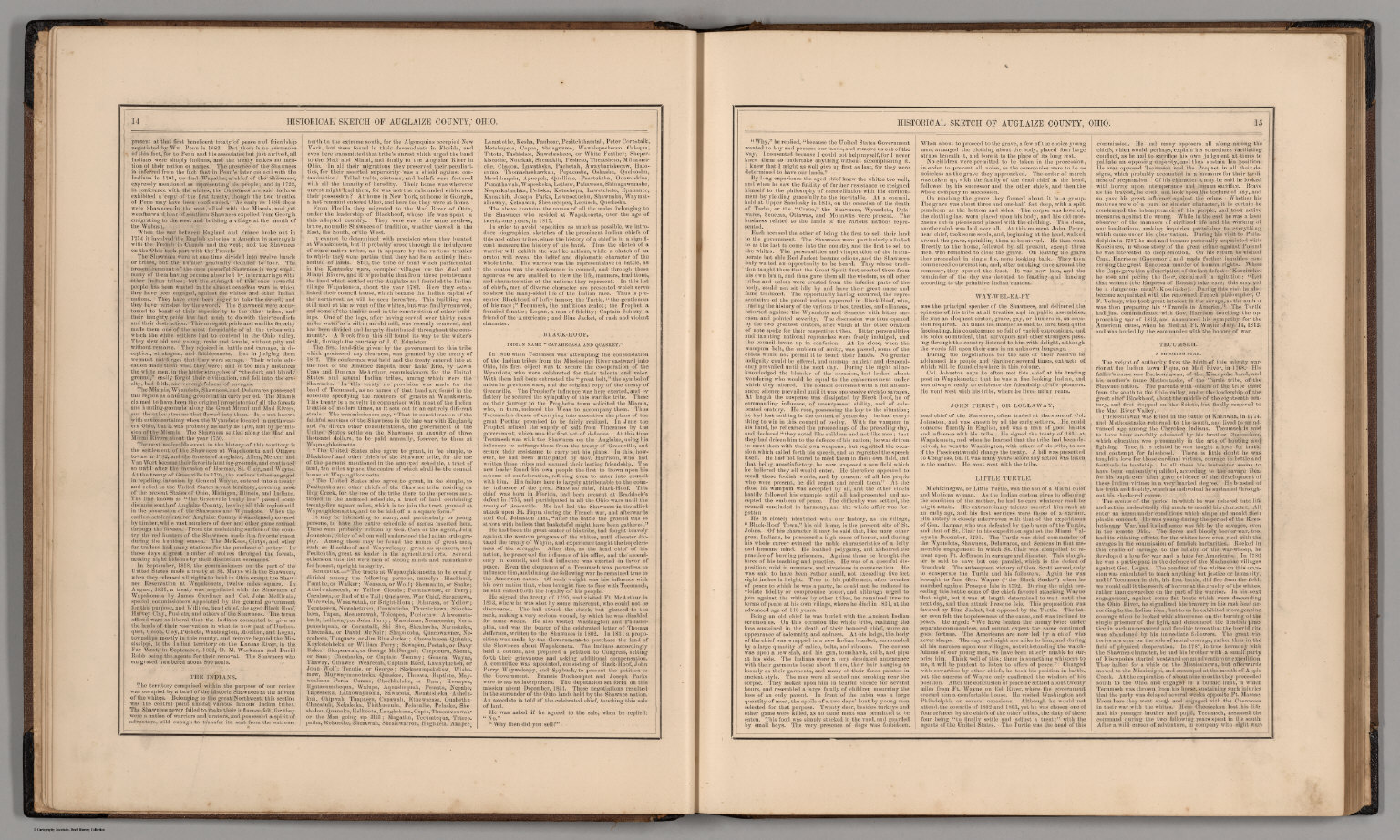 Text: Historical Sketch of Auglaize County, Ohio (continued). - David ...