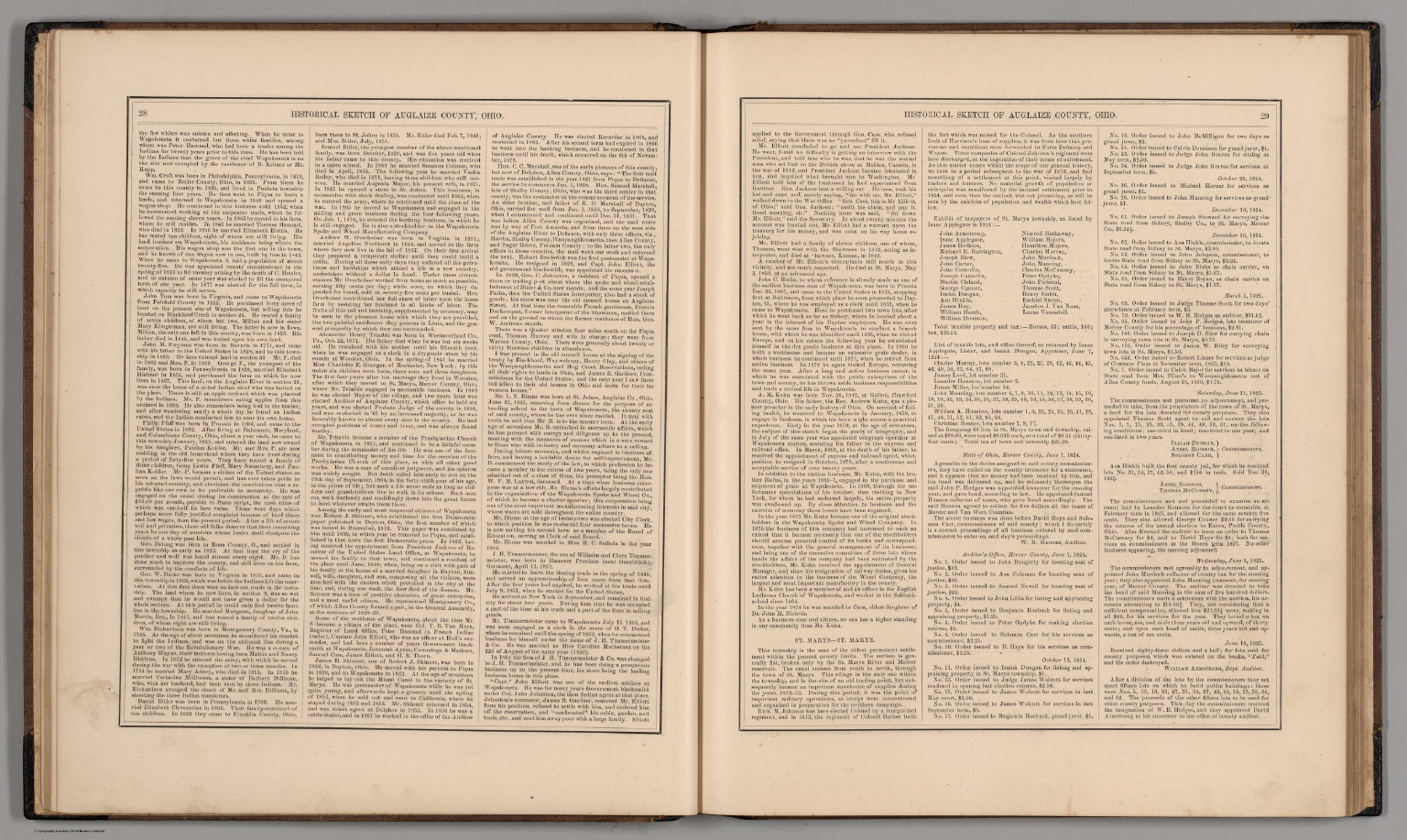 Text: Historical Sketch of Auglaize County, Ohio (continued). - David ...