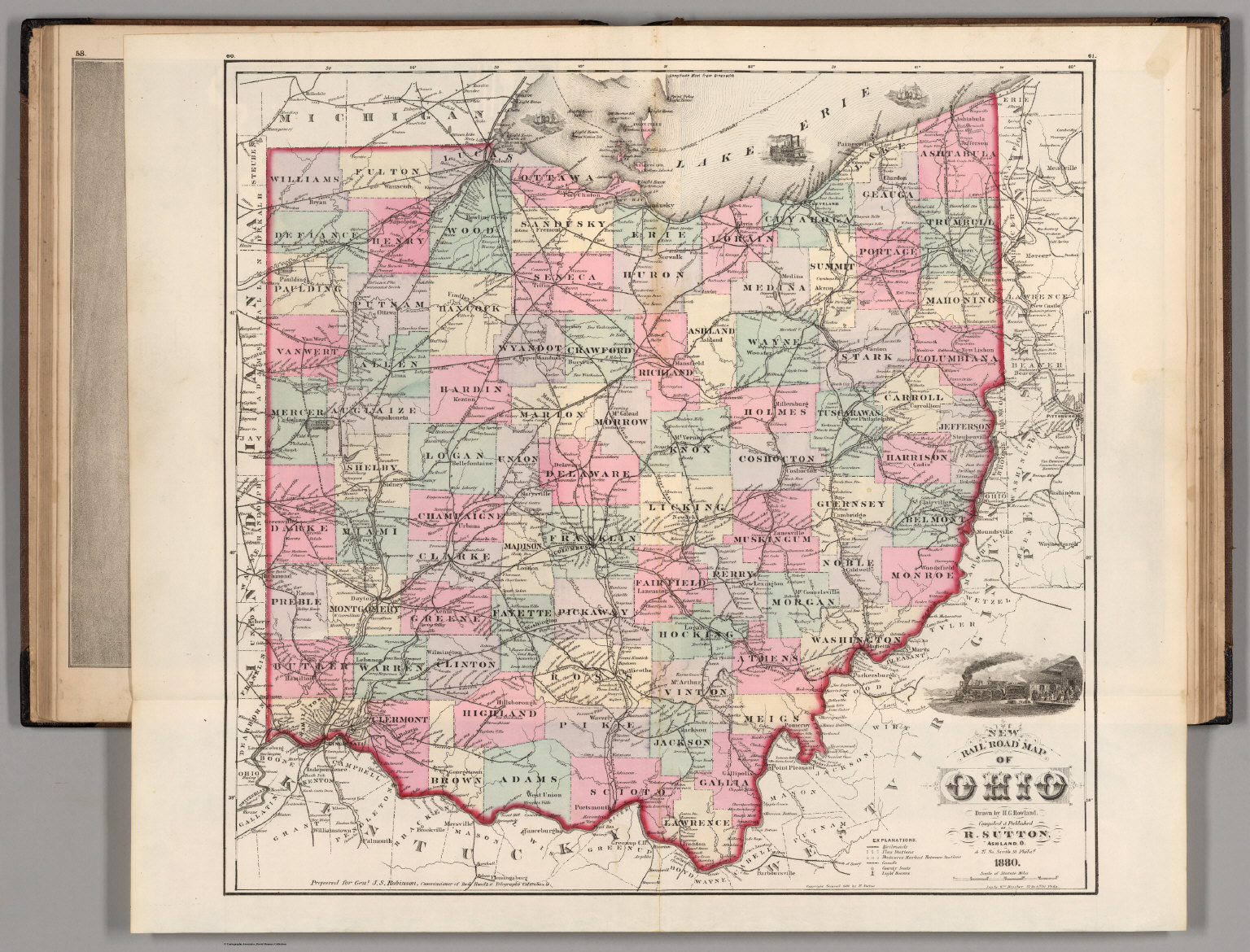 Rail Road Map of Ohio. - David Rumsey Historical Map Collection