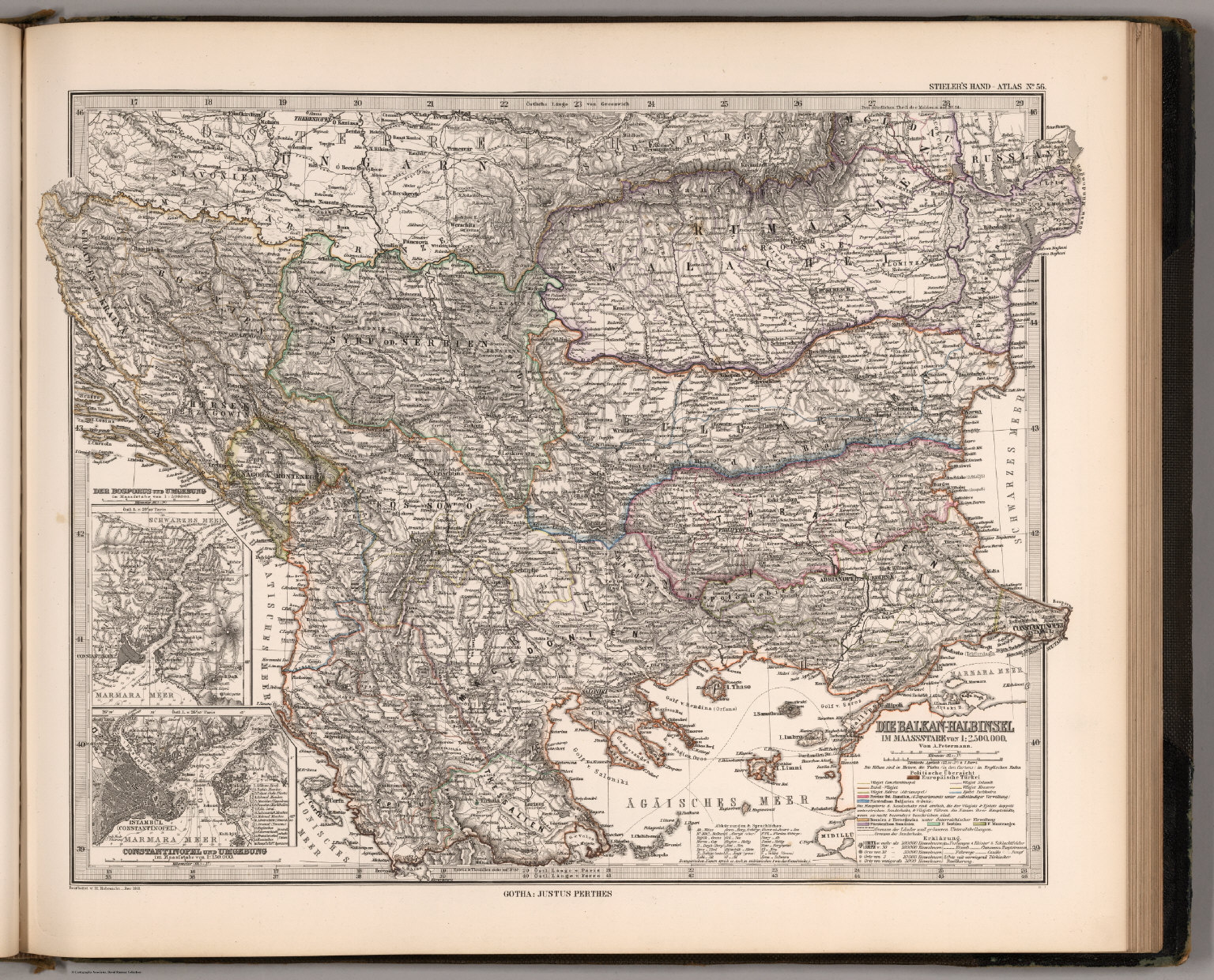 Die Balkan-Halbinsel (Balkan Peninsula). - David Rumsey Historical Map ...