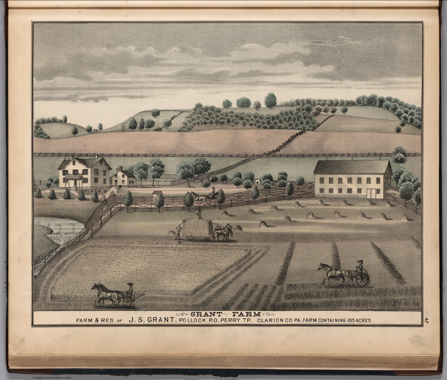 View: Grant Farm, Farm & Res. of J.S. Grant, Clarion County ...