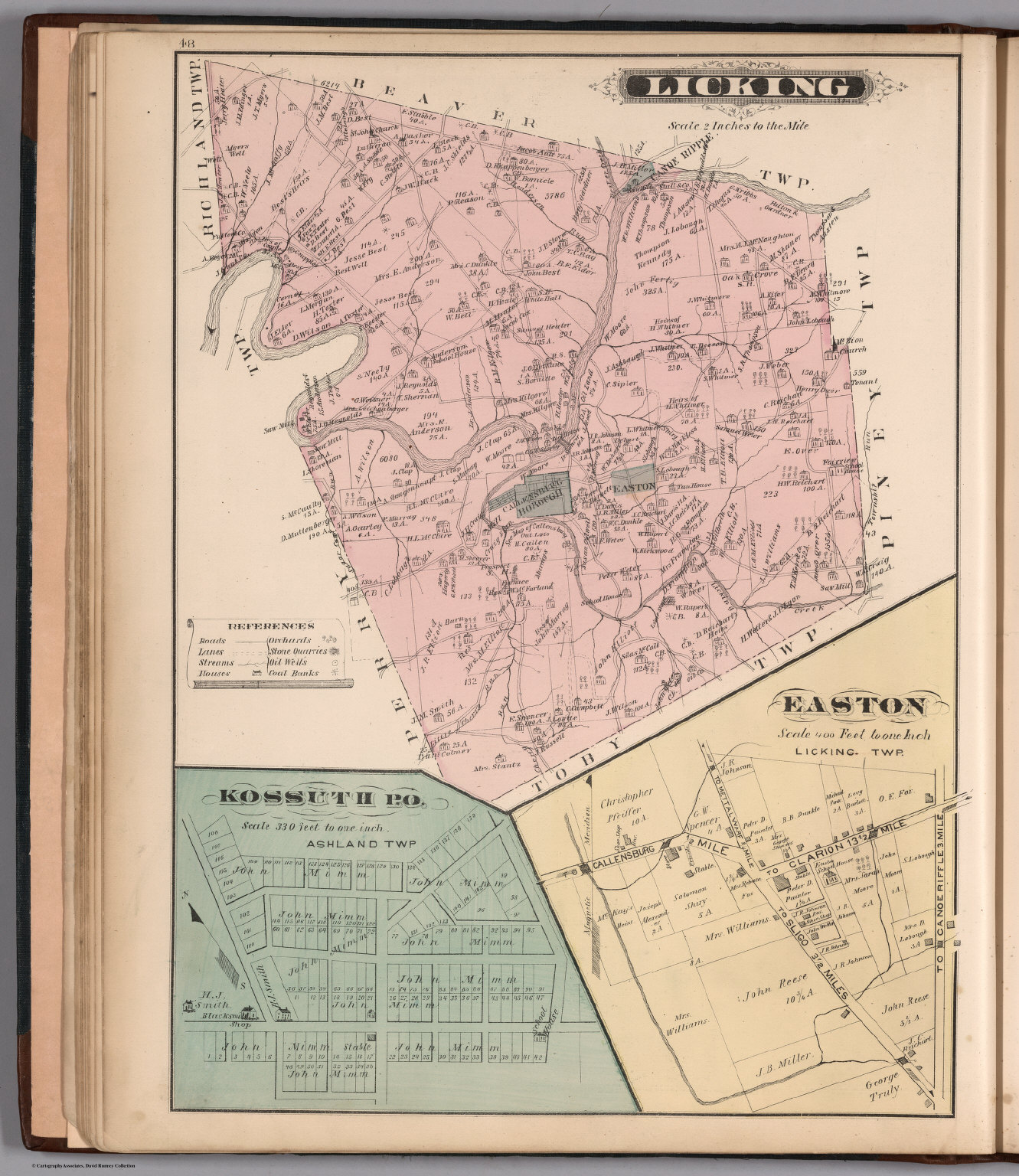 Licking, Clarion County, Pennsylvania. Kossuth P.O. Easton. - David ...