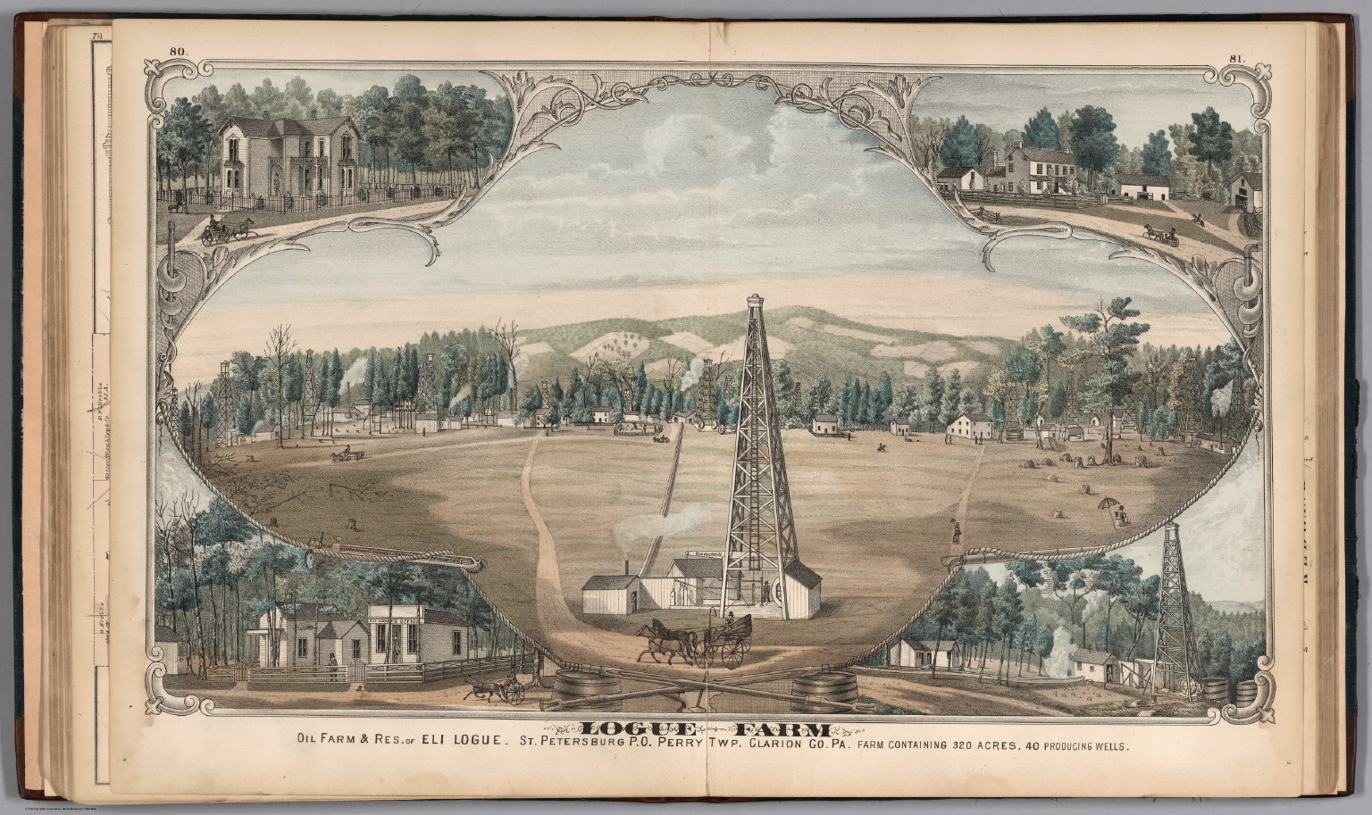 View: Logue Farm, Oil Farm & Res. of Eli Logue, Clarion County ...