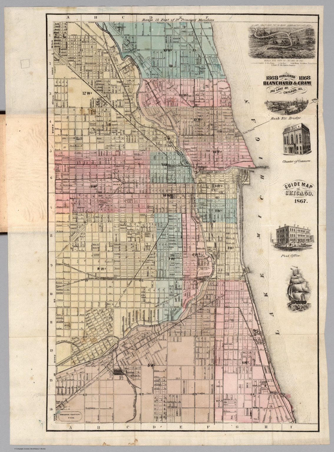 Guide Map Of Chicago 1867 - David Rumsey Historical Map Collection
