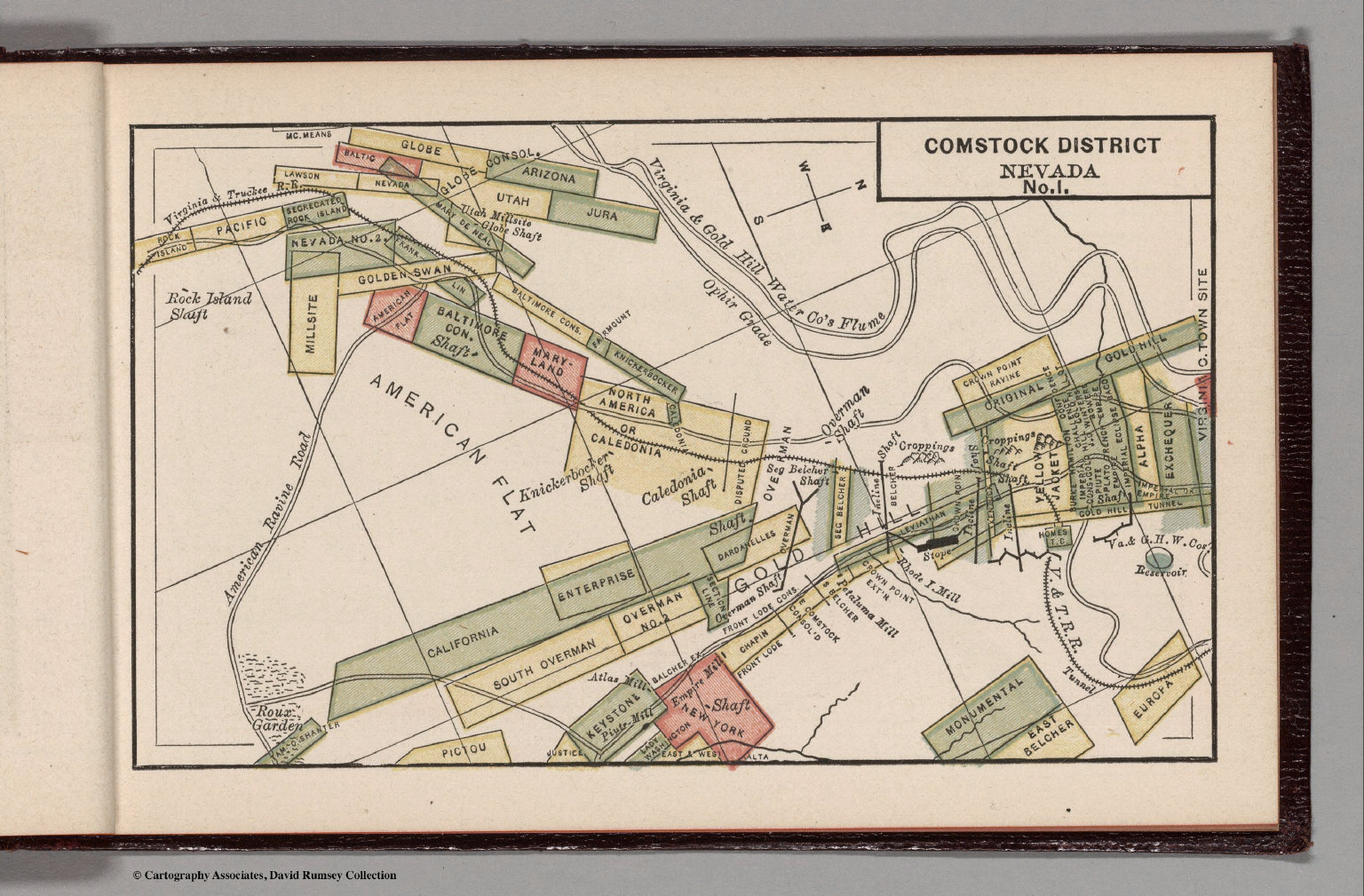 Comstock District, Nevada. No.1 - David Rumsey Historical Map Collection