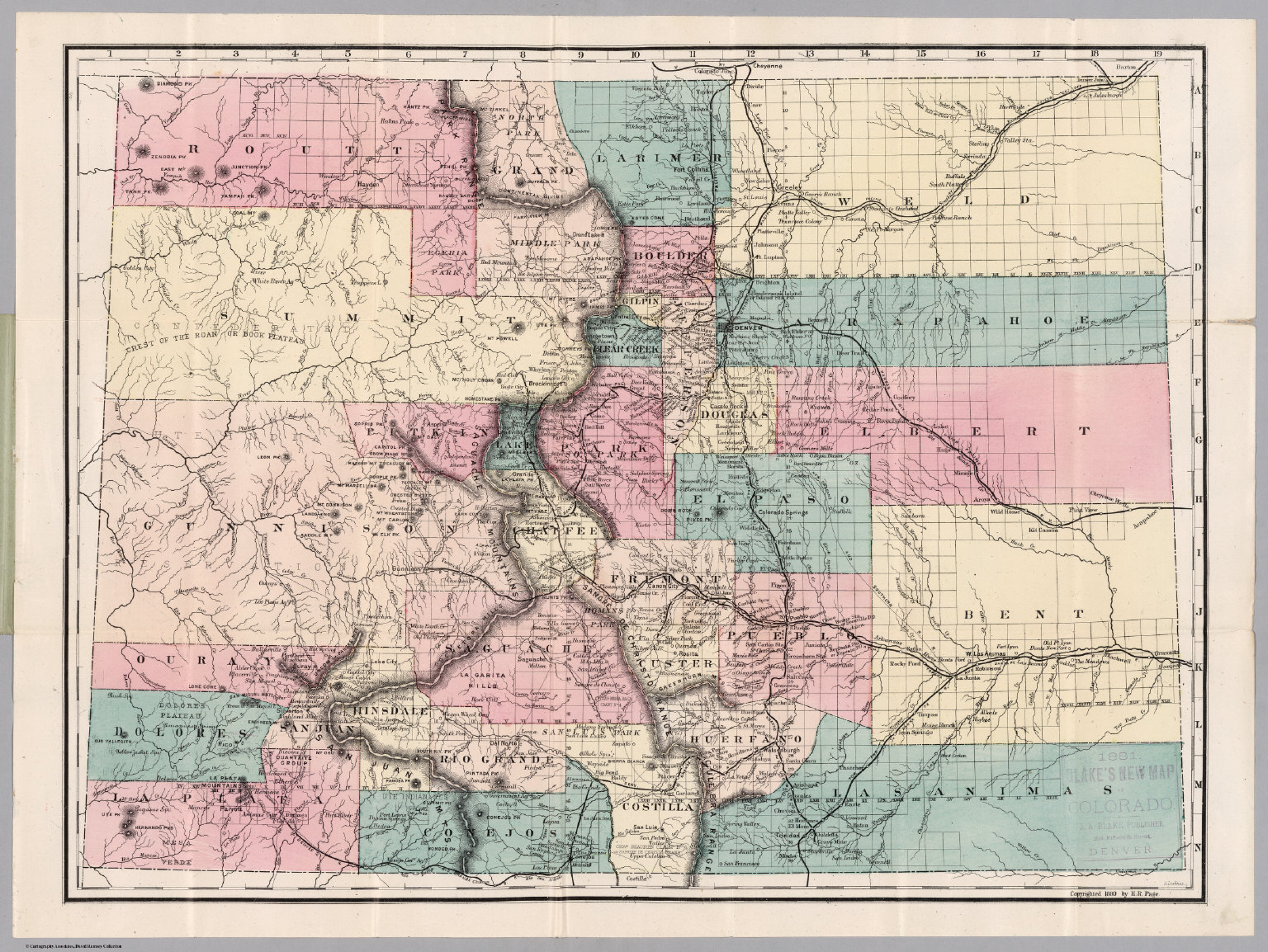 Colorado. 1881 - David Rumsey Historical Map Collection