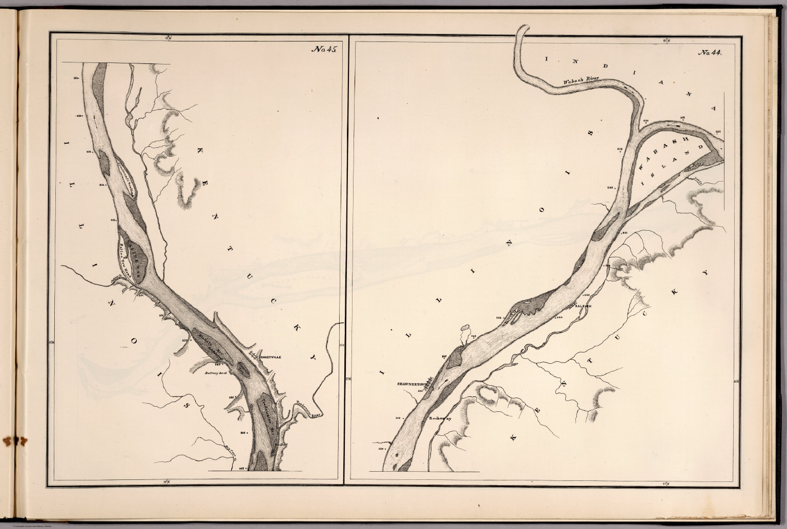 No. 44-45: Map Of The Ohio River - David Rumsey Historical Map Collection