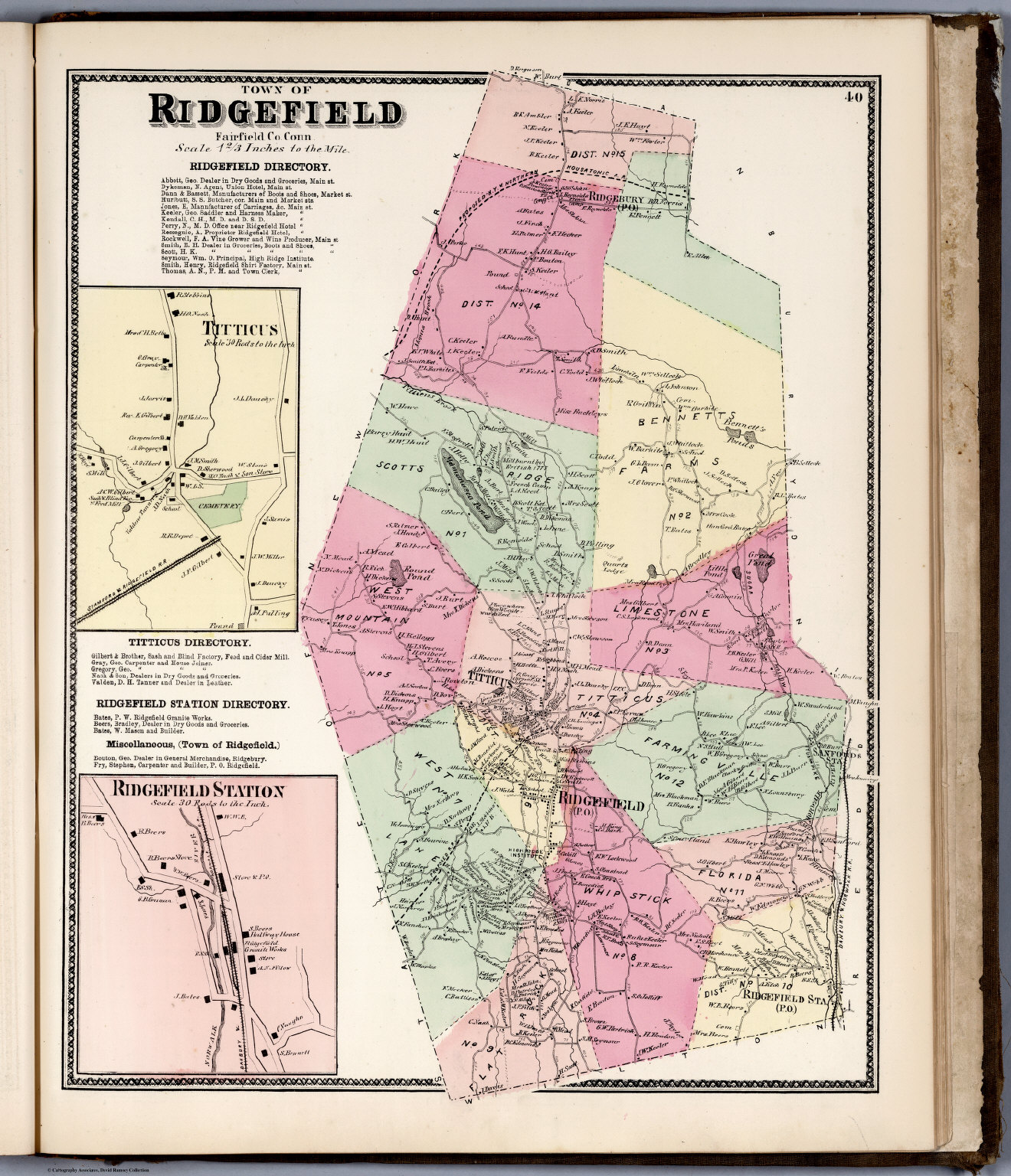 Town of Ridgefield, Fairfield County, Connecticut. (insets) Titticus ...