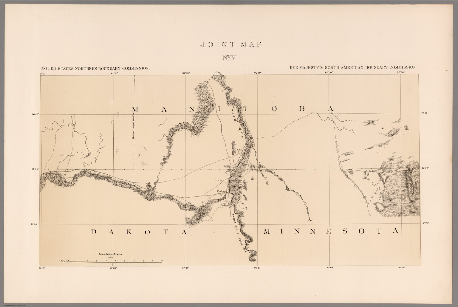 Joint Map No. V. United States Northern Boundary Commission. (Canadian ...